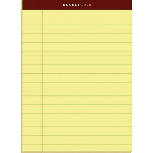 TOPS Office Supplies - Docket Gold Legal Pads - Letter Size, 50 Sheets ...