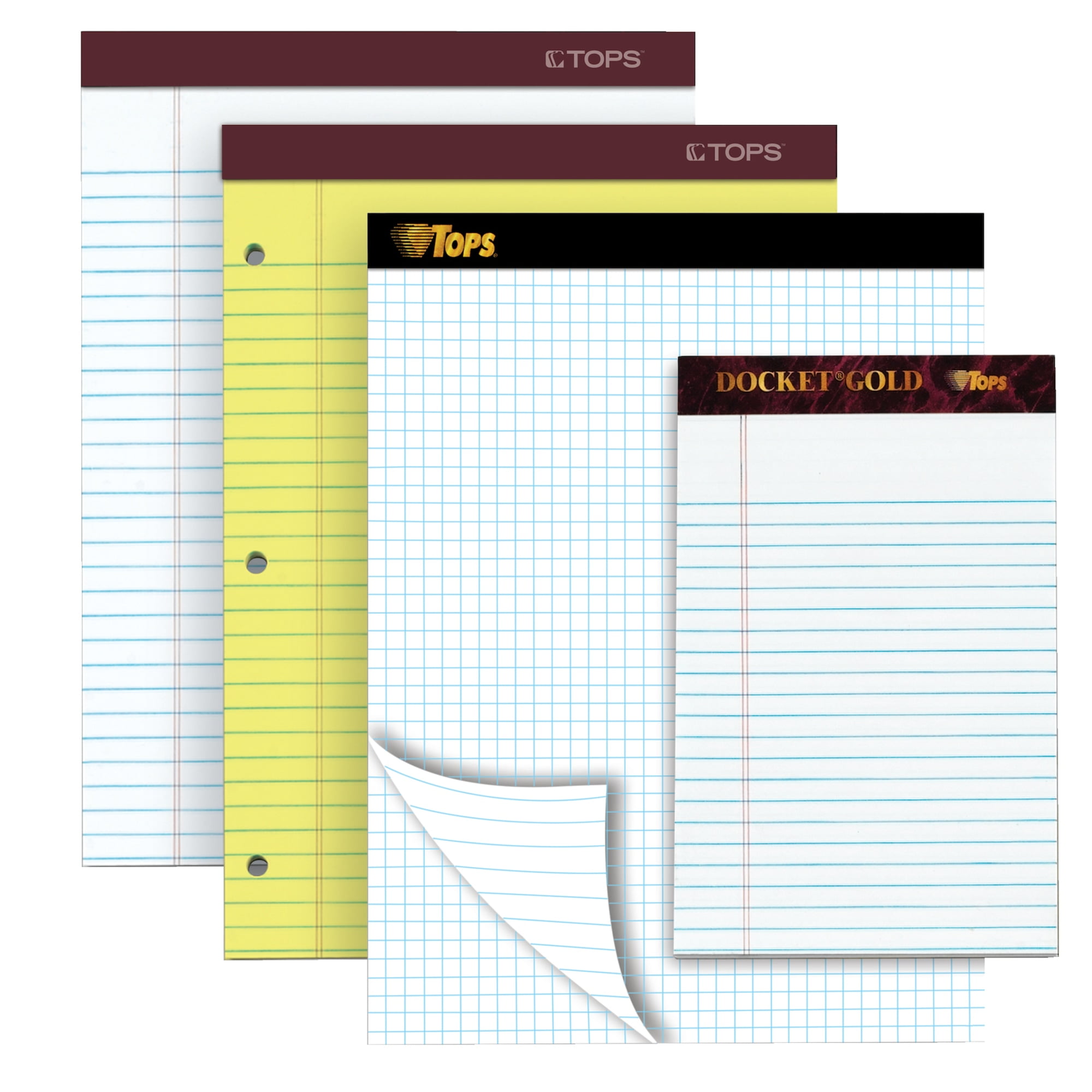 TOPS Docket Gold Planning Pad with Cover, 8-1/2 x 11-3/4 Inches ...
