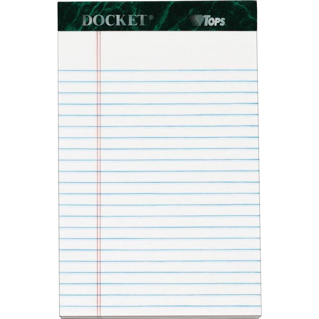 TOPS Docket Letr - Trim White Legal Pads - Jr.Legal - 50 Sheets ...