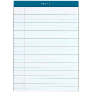 TOPS Docket Gold Lined Paper Writing Pads, 8-1/2 x 11-3/4, Legal Rule ...