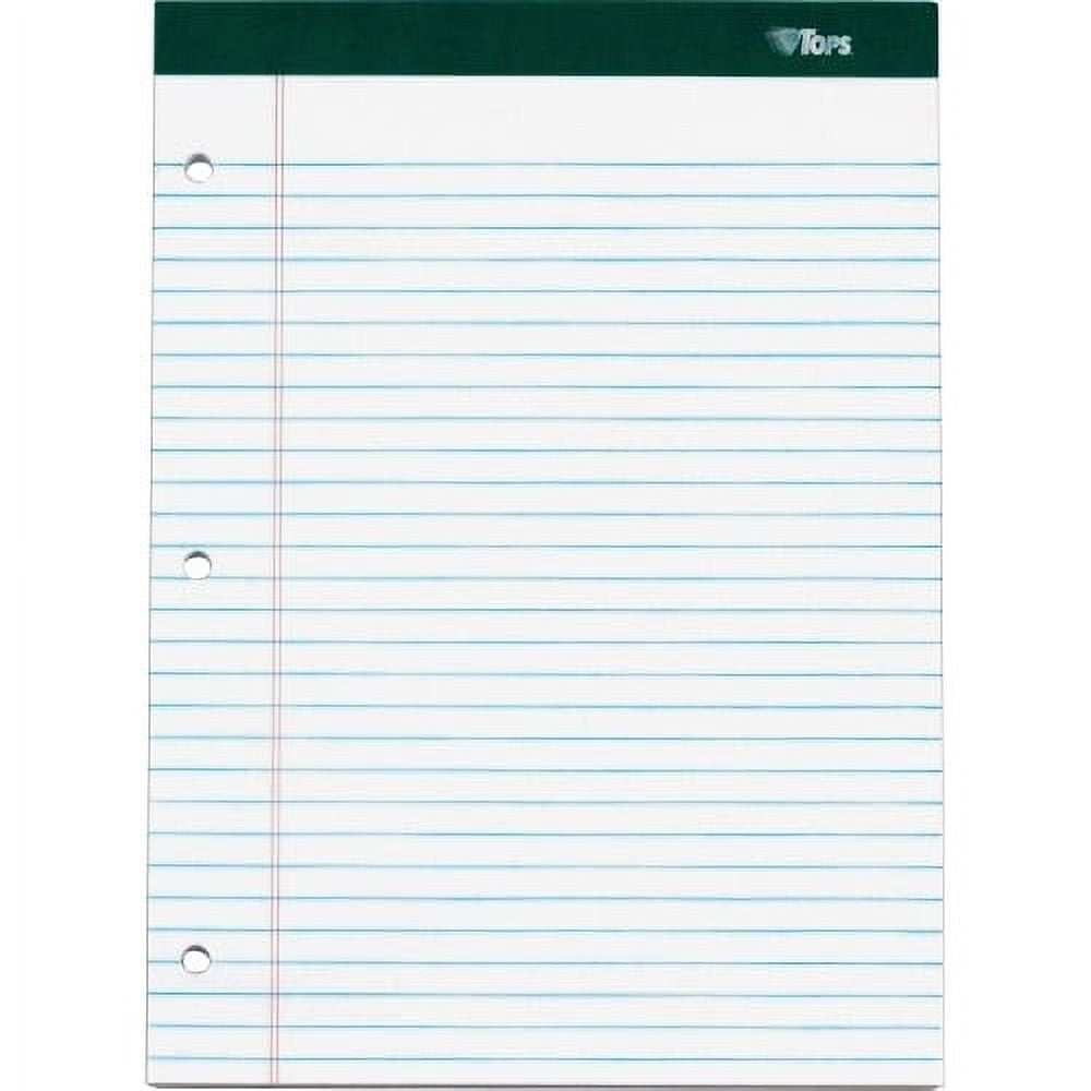 TOPS Double Docket Ruled Writing Pads - Letter 100 Sheets - Double ...