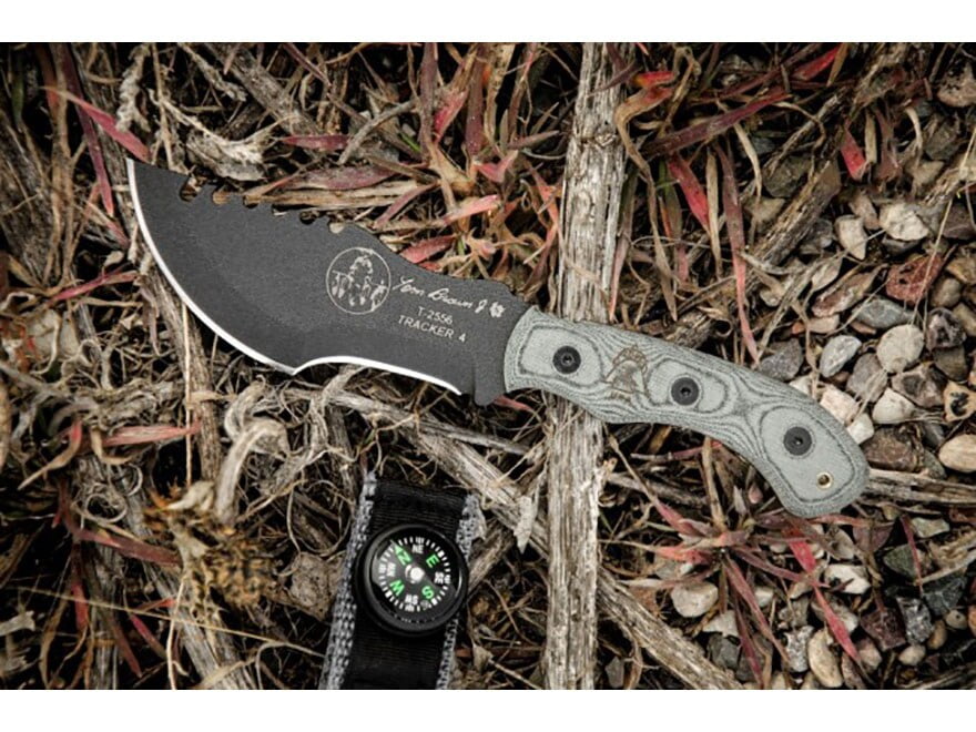 TOPS Knives Tom Brown Mini Tracker #4 Fixed Blade Knife 3.75" Drop ...