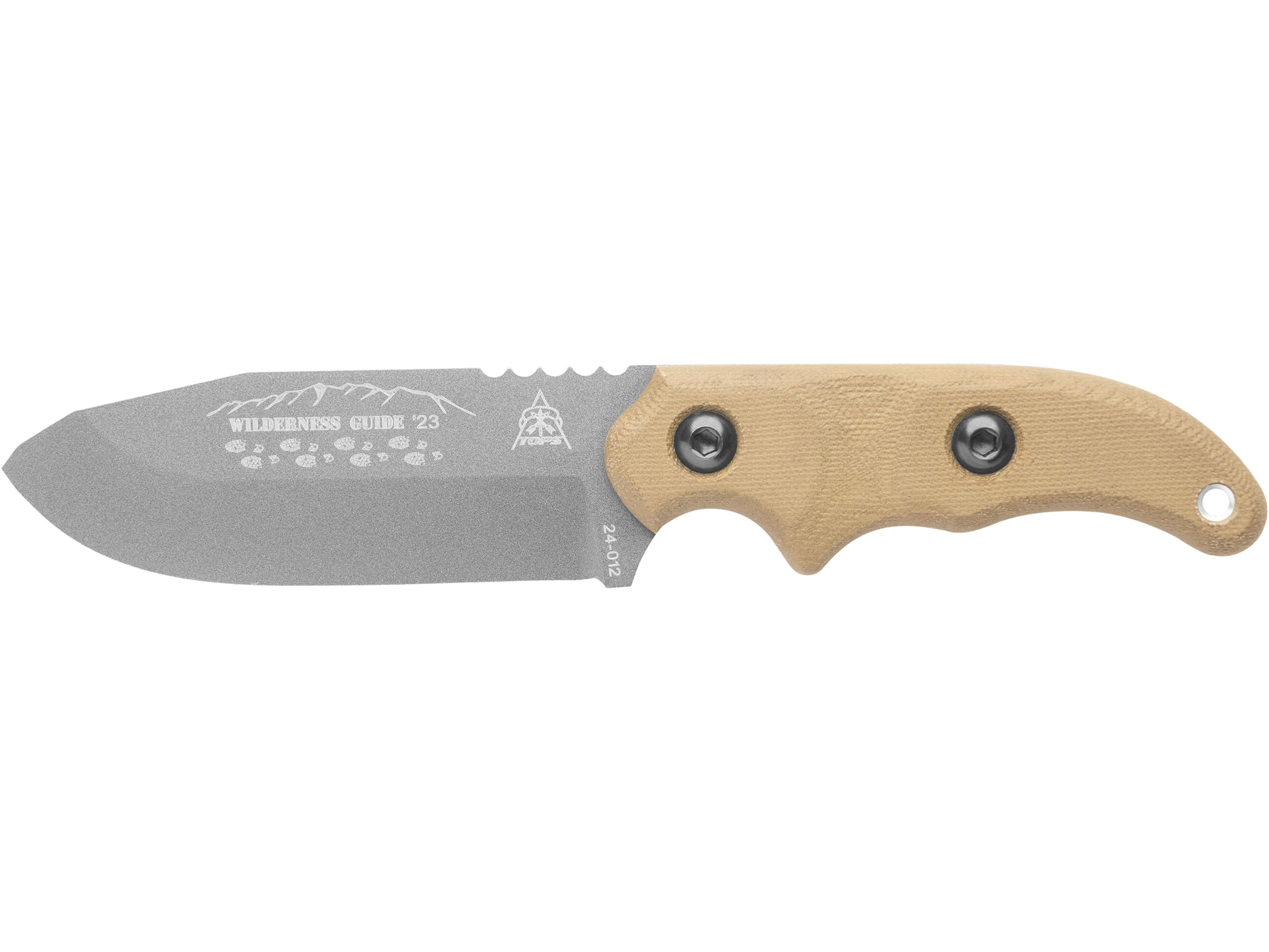 TOPS Knives Wilderness Guide '23 Fixed Blade Knife 4.38" Drop Point ...