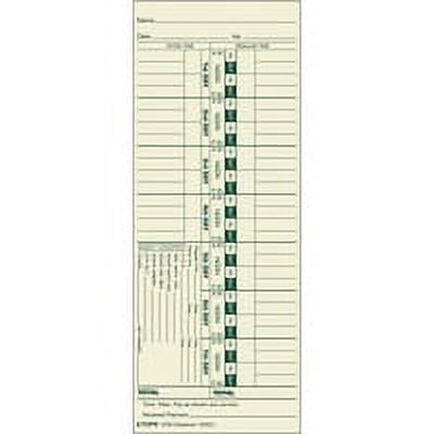 TOPS Manila Stock Weekly Time Cards - 3.50\\" x 9\\" Sheet Size ...