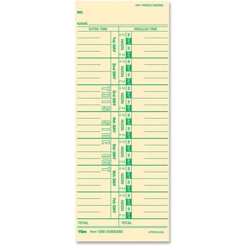 Track Employee Hours & Attendance with Tops Time Cards - Walmart ...