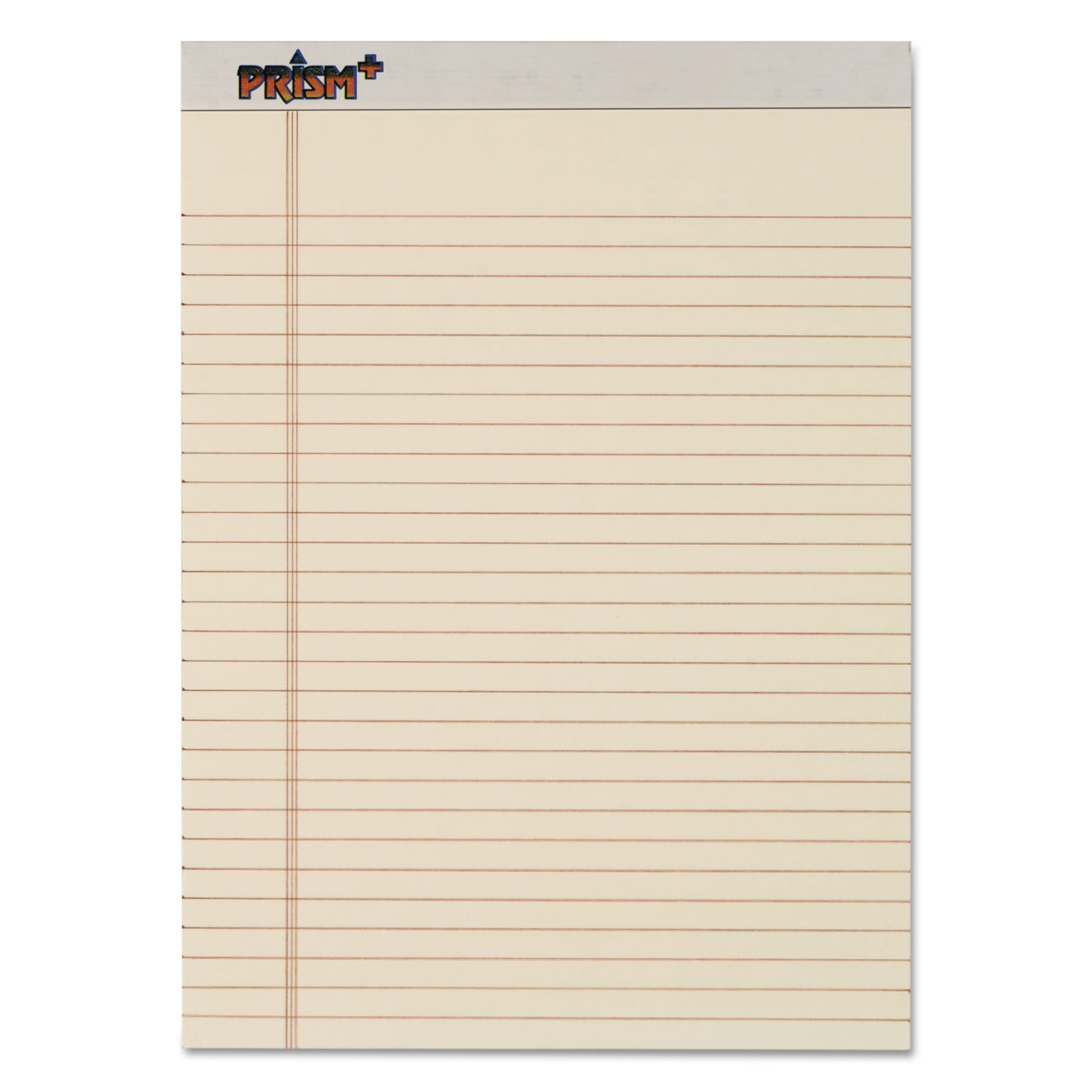 TOPS Prism Plus Colored Legal Pads, 8 1/2 x 11 3/4, Ivory, 50 Sheets ...