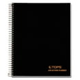 TOPS Products Jen Action Planner, Narrow Rule, Black Cover, 8.5" x 6.75 ...