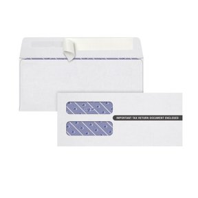 W-2 2-Up Double Window Self Seal Envelope, 100/Pk - Walmart.com