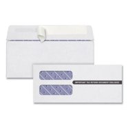 Double Window Business Envelope, #8 5/8, Square Flap, Gummed Closure, 3 ...