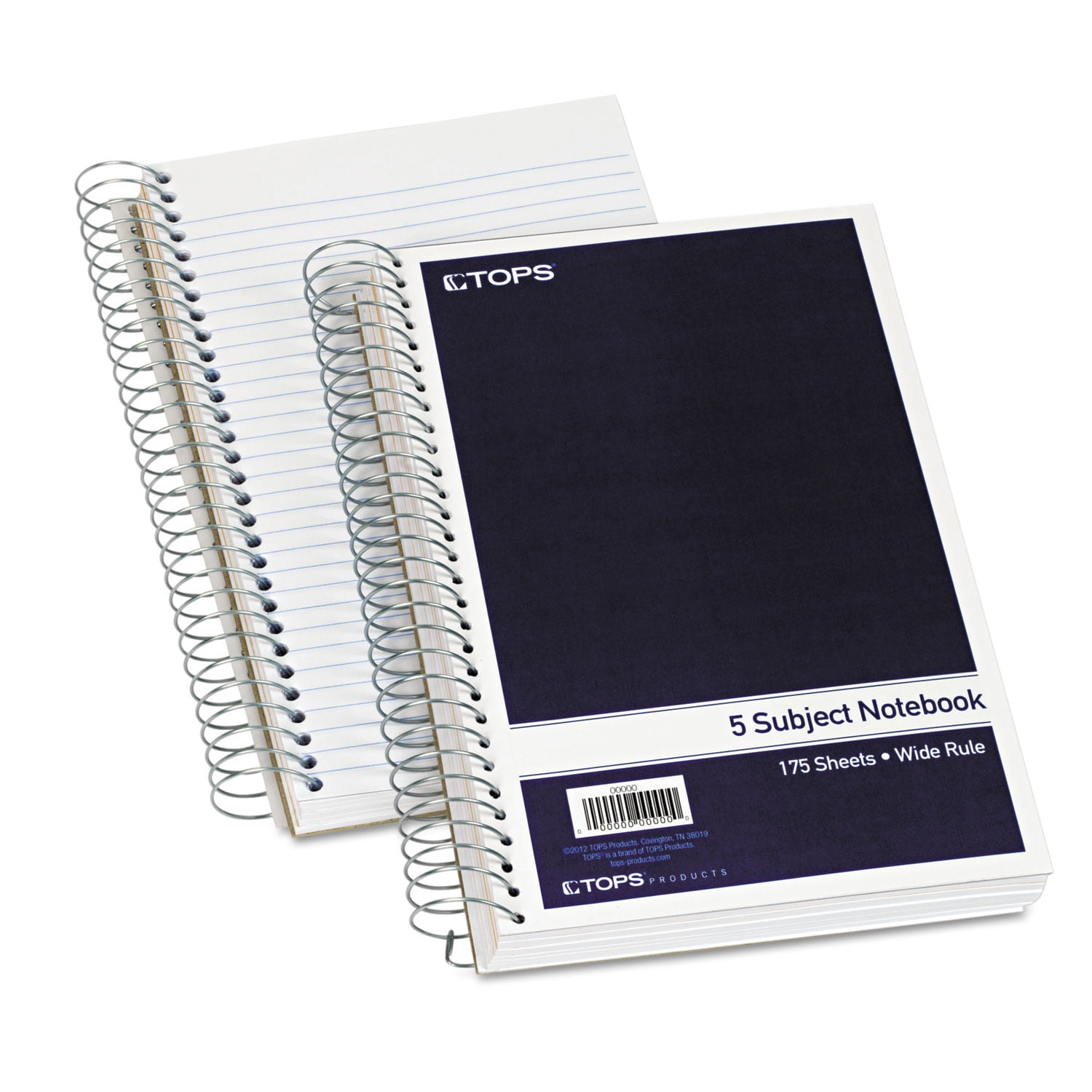 TOPS, TOP63859, 5 Subject Wirebound Notebook, 1 Each - Walmart.com