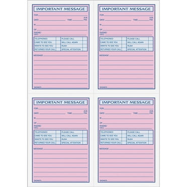 Adams® Carbon Copy Phone Message Notebook, 11" x 8 1/4", 100 Pages ...