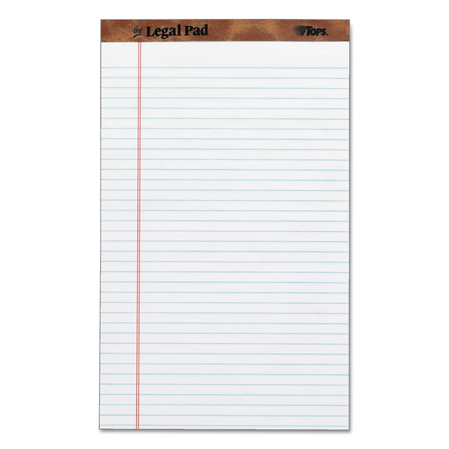 TOPS The Legal Pad, Wide Lined, Perforated Pads, 8 1/2 x 14, White, 50 ...