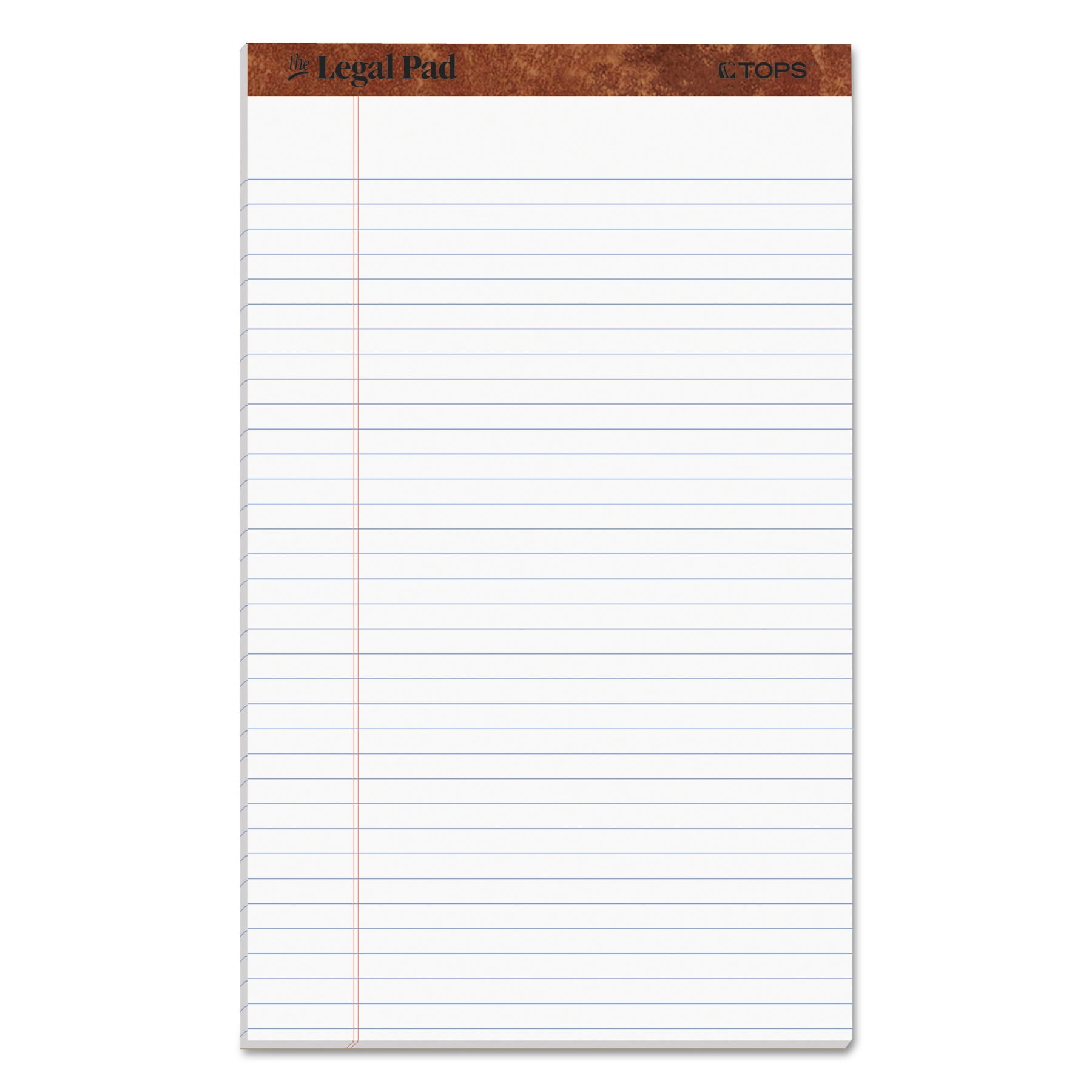 TOPS "The Legal Pad" Ruled Perforated Pads, 8 1/2 x 14, White, 50 ...