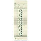 TOPS Time Card for Cincinnati/Simplex, Weekly, 3 1/2 x 10 1/2, 500/Box ...