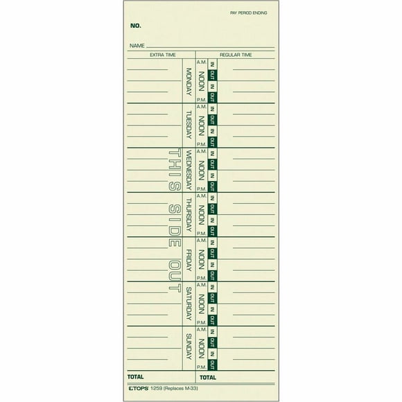 Attendance Time Cards in Time Clocks & Cards - Walmart.com