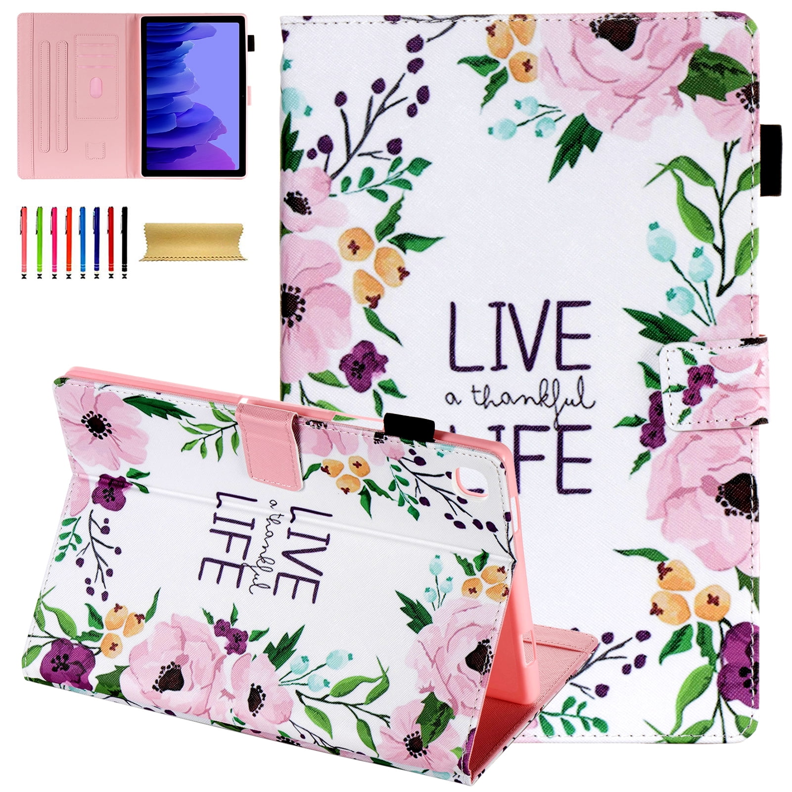 TOPSHE Samsung Galaxy Tab A7 Case SM-T500, Slim Multi-angle Folio Stand ...