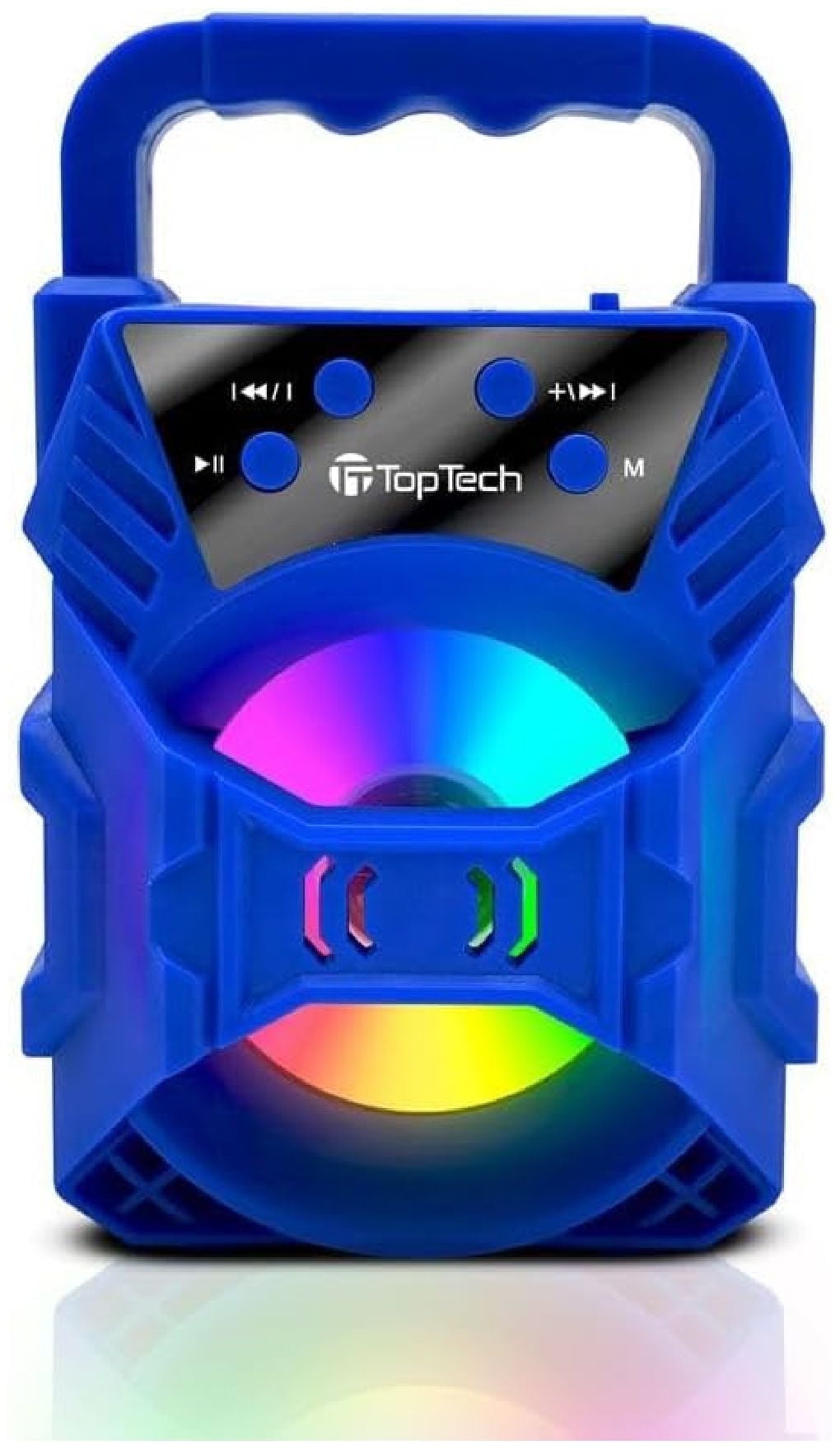 TOPTECH BLADE-4 tooth Party Speaker, 3" Woofer, Disco Lights, Blue ...