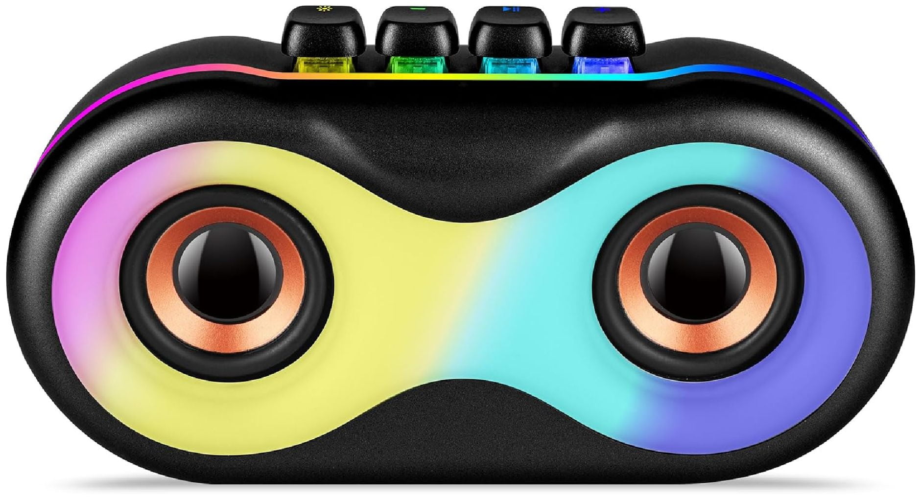 TOPTECH BRAZE-6 Bluetooth Speaker, Dual 3" Woofers, LED Lights, Black ...