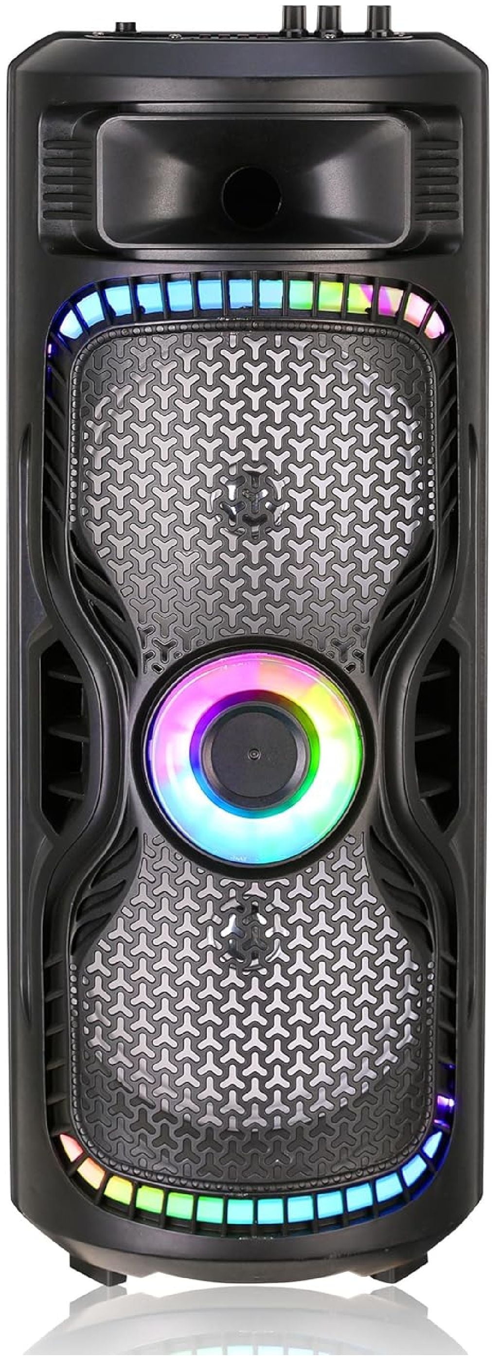 TOPTECH BRAZE-8 Bluetooth Speaker, Dual 8" Woofer Disco Lights, Black ...