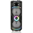TOPTECH BRAZE-8 Bluetooth Speaker, Dual 8" Woofer Disco Lights, Black ...