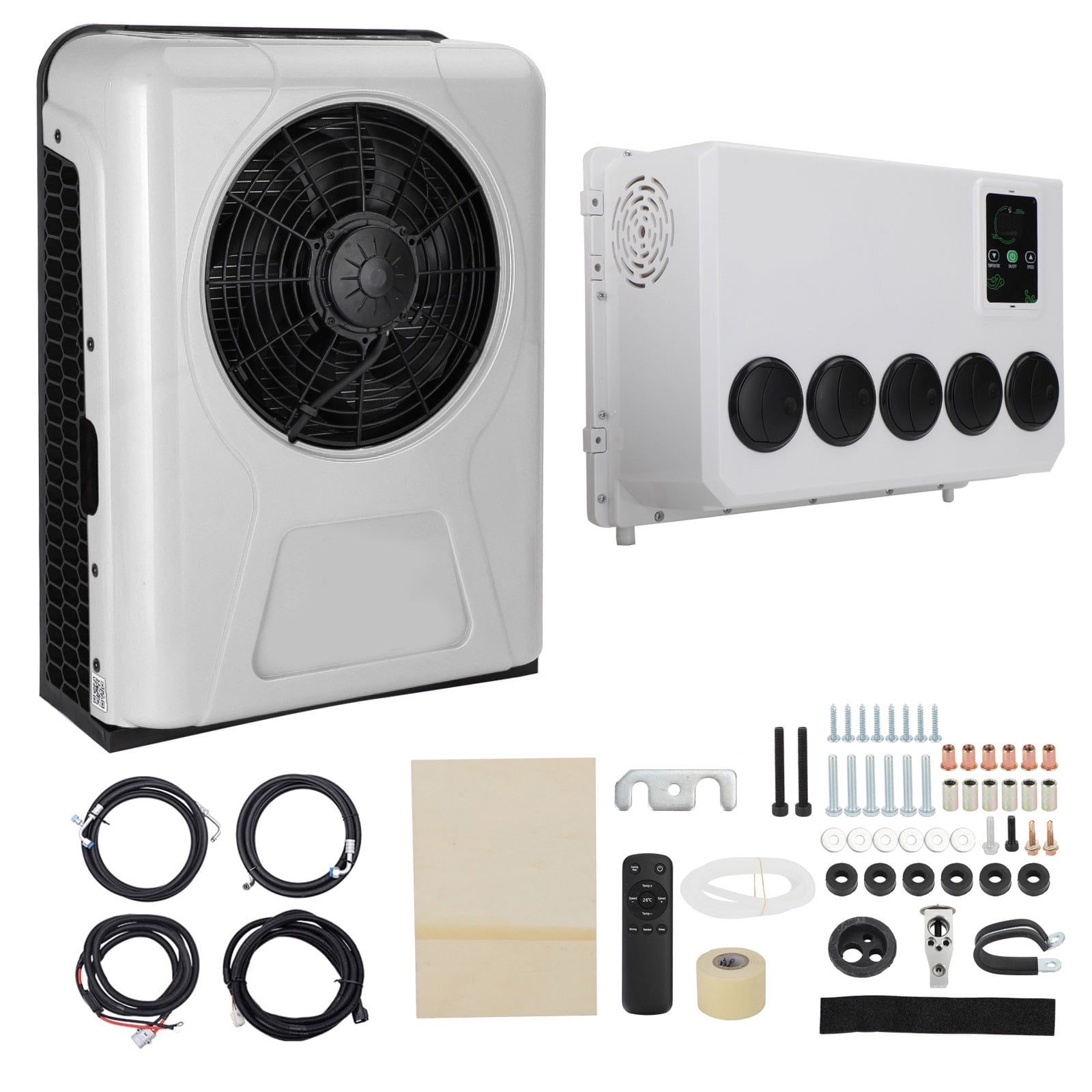 TOPTENG 12V DC 12000 BTU Split Parking Air Conditioner for RV, Truck ...