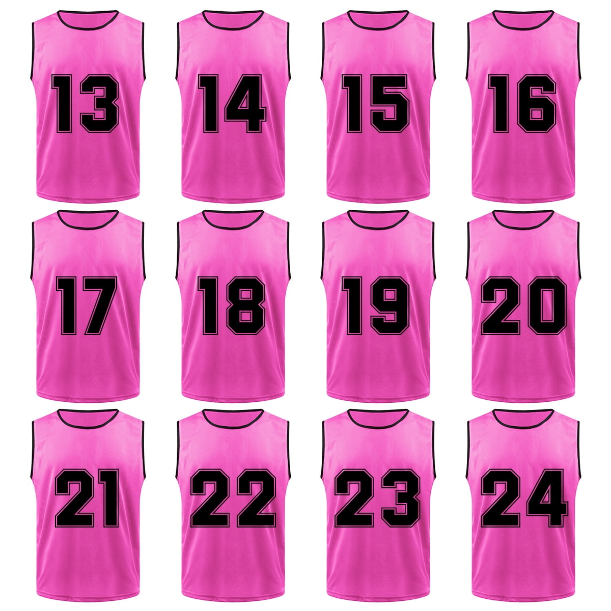 TOPTIE 12-Pack Numbered Scrimmage Pinnies Sports Vests Team Practice ...