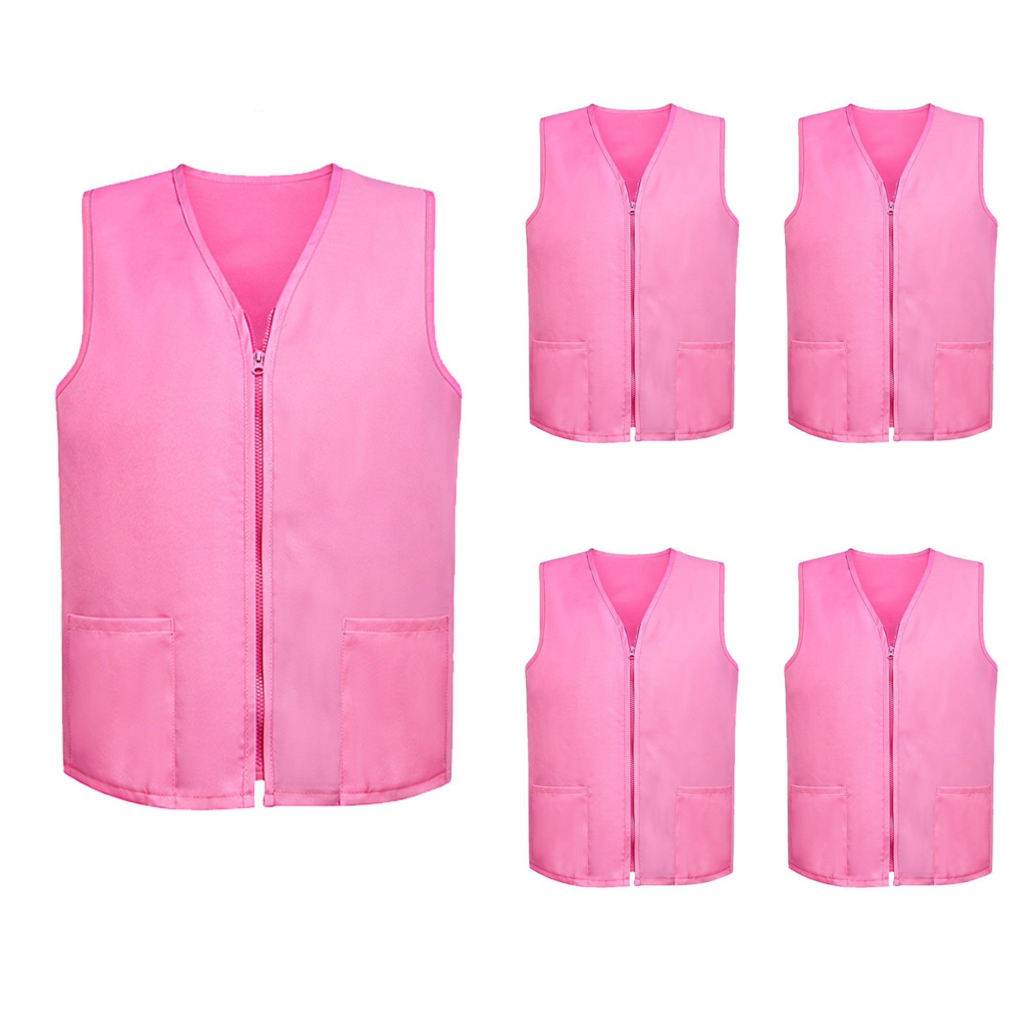 TOPTIE 5 Pack Volunteer Vest Waiter Bartender Work Uniform, Supermarket ...