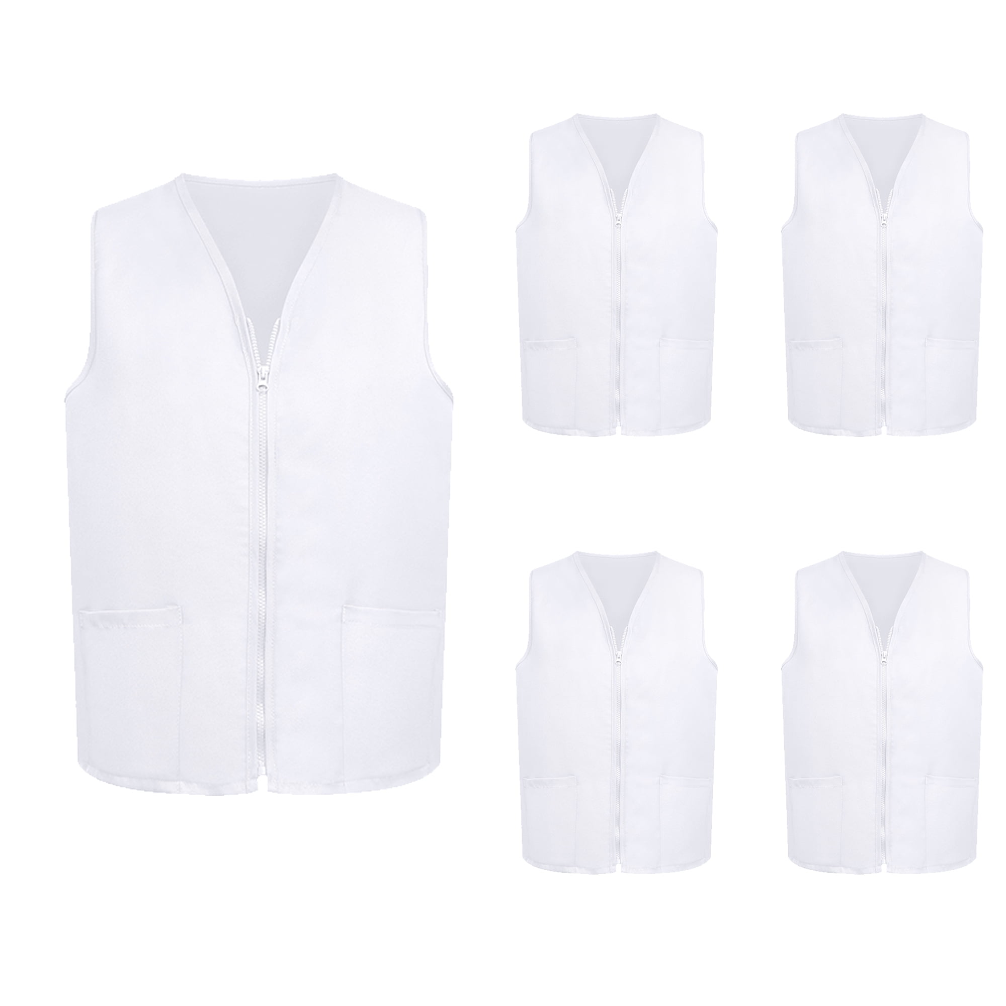 TOPTIE 5 Pack Volunteer Vest Waiter Bartender Work Uniform, Supermarket ...