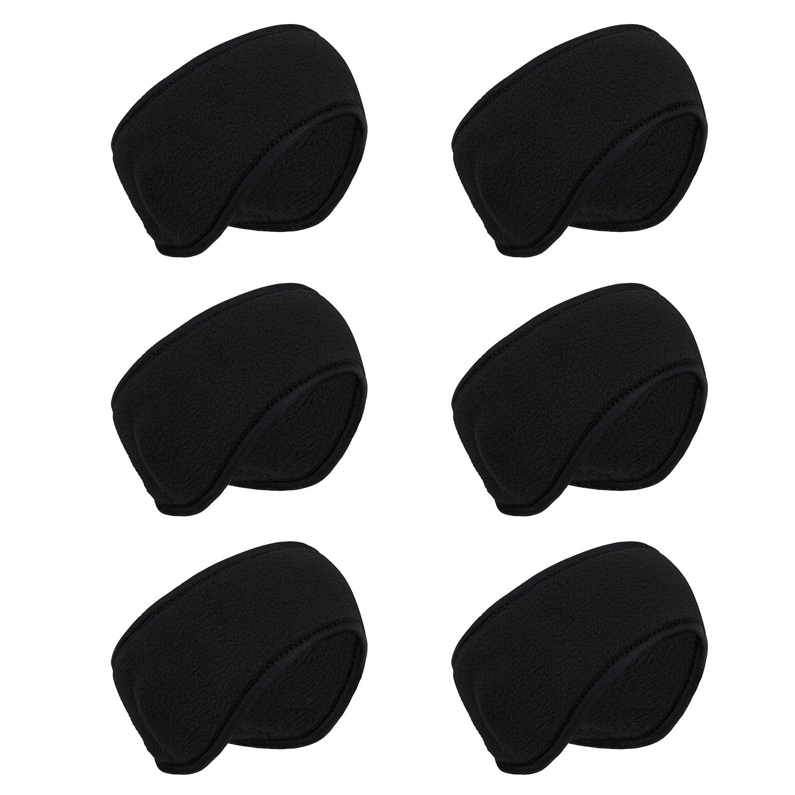 TOPTIE 6-Pack Ear Warmers Headband Fleece, Black Ear Muffs for Men ...