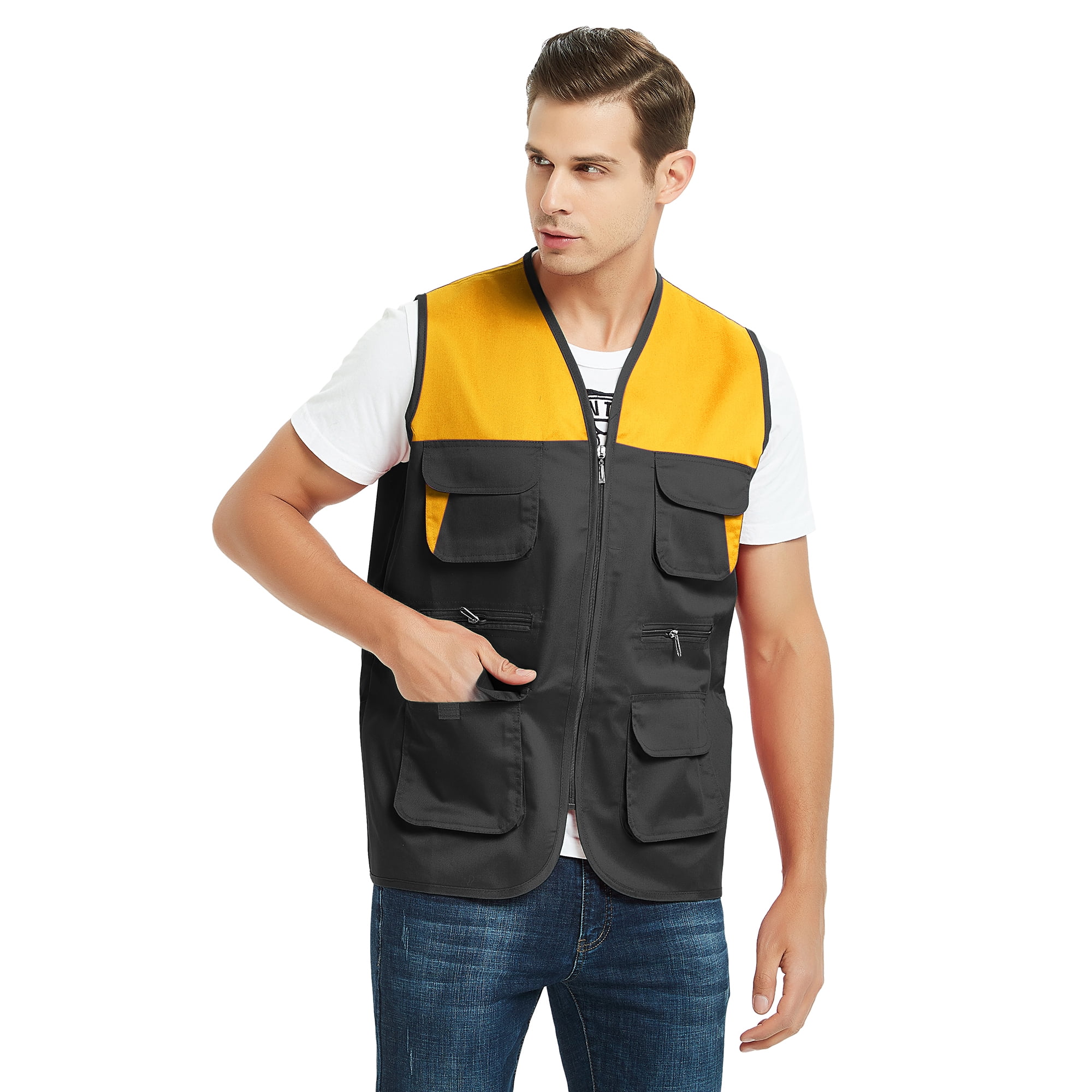 TOPTIE Adult Supermarket Volunteer Vest Travel Safari Multi-pocket ...