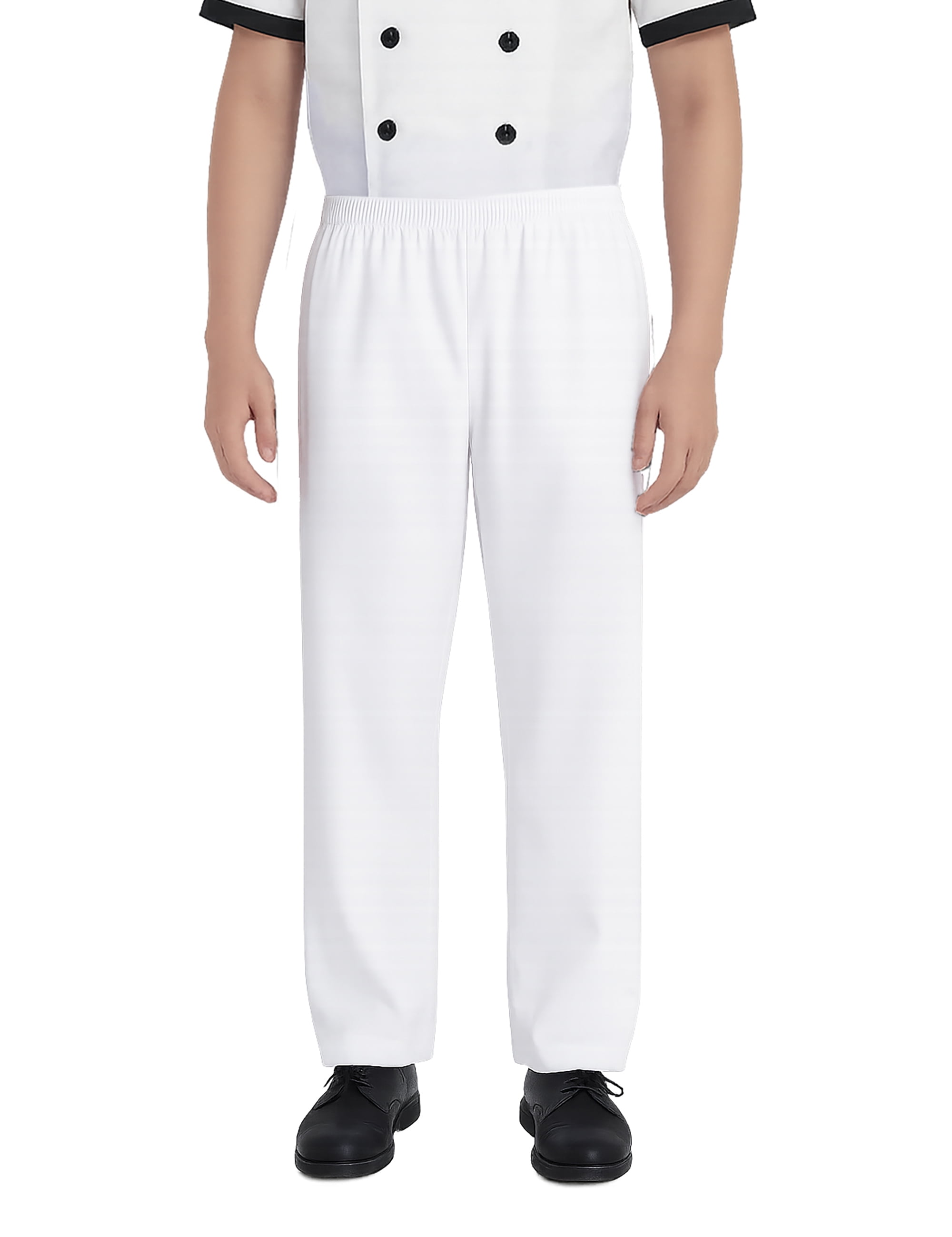 TOPTIE Classic Baggy White Chef Pants with Drawstring Waist Restaurant ...