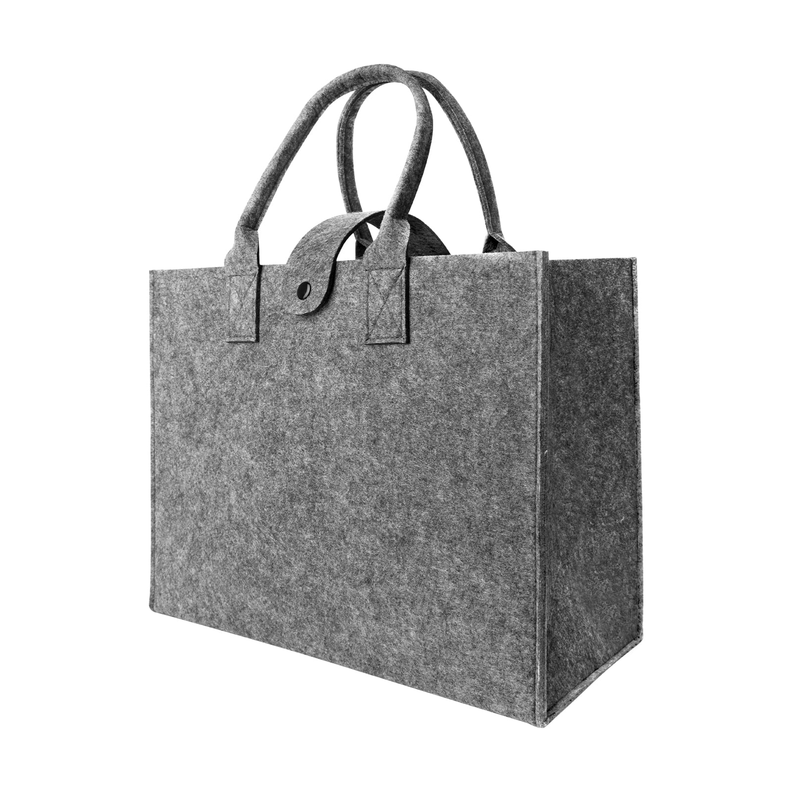 TOPTIE Felt Tote Bag with Handles, Button Closure Travel Bag Casual ...