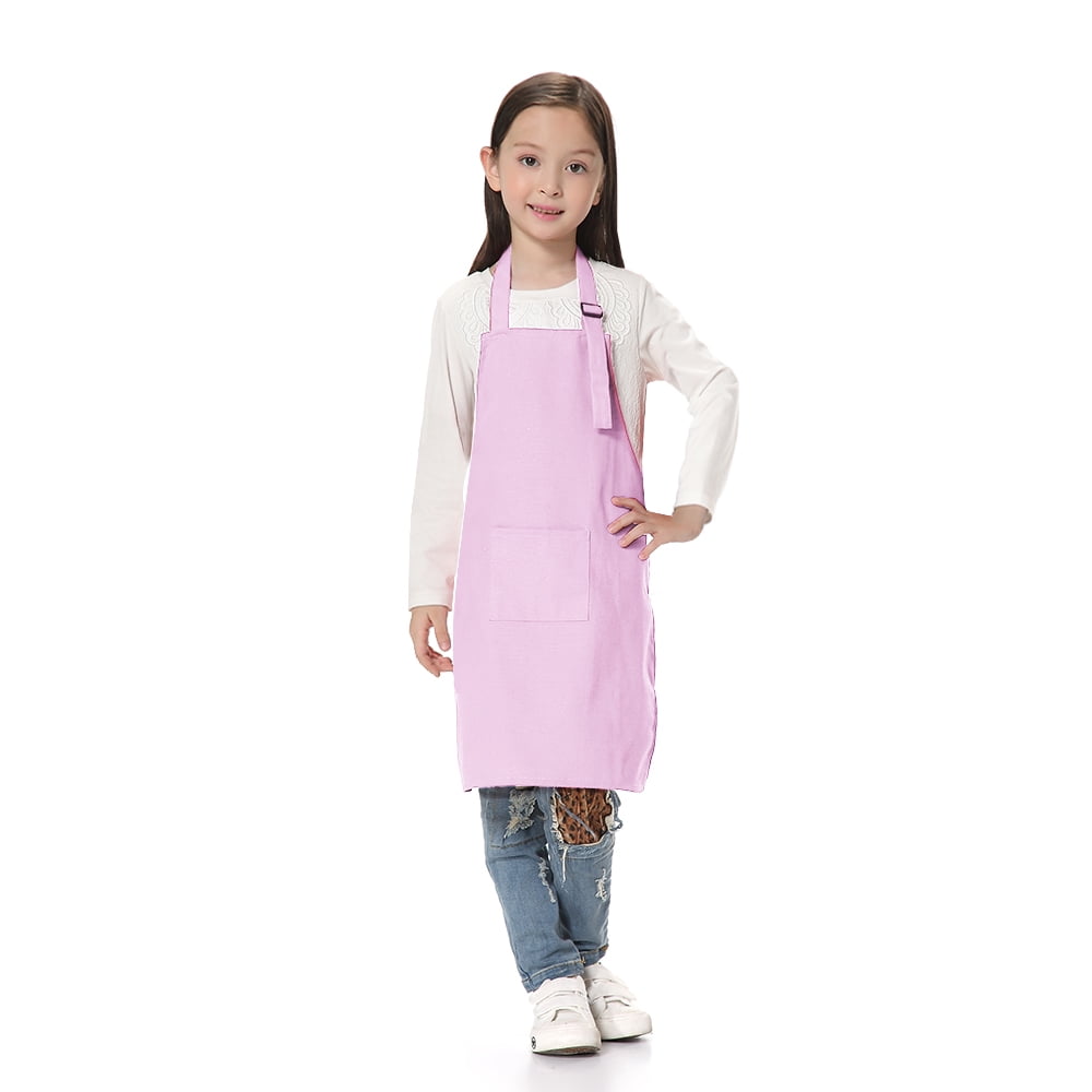 TOPTIE Kids Aprons with Pocket & Adjustable Strap, Child Chef Bib Apron ...