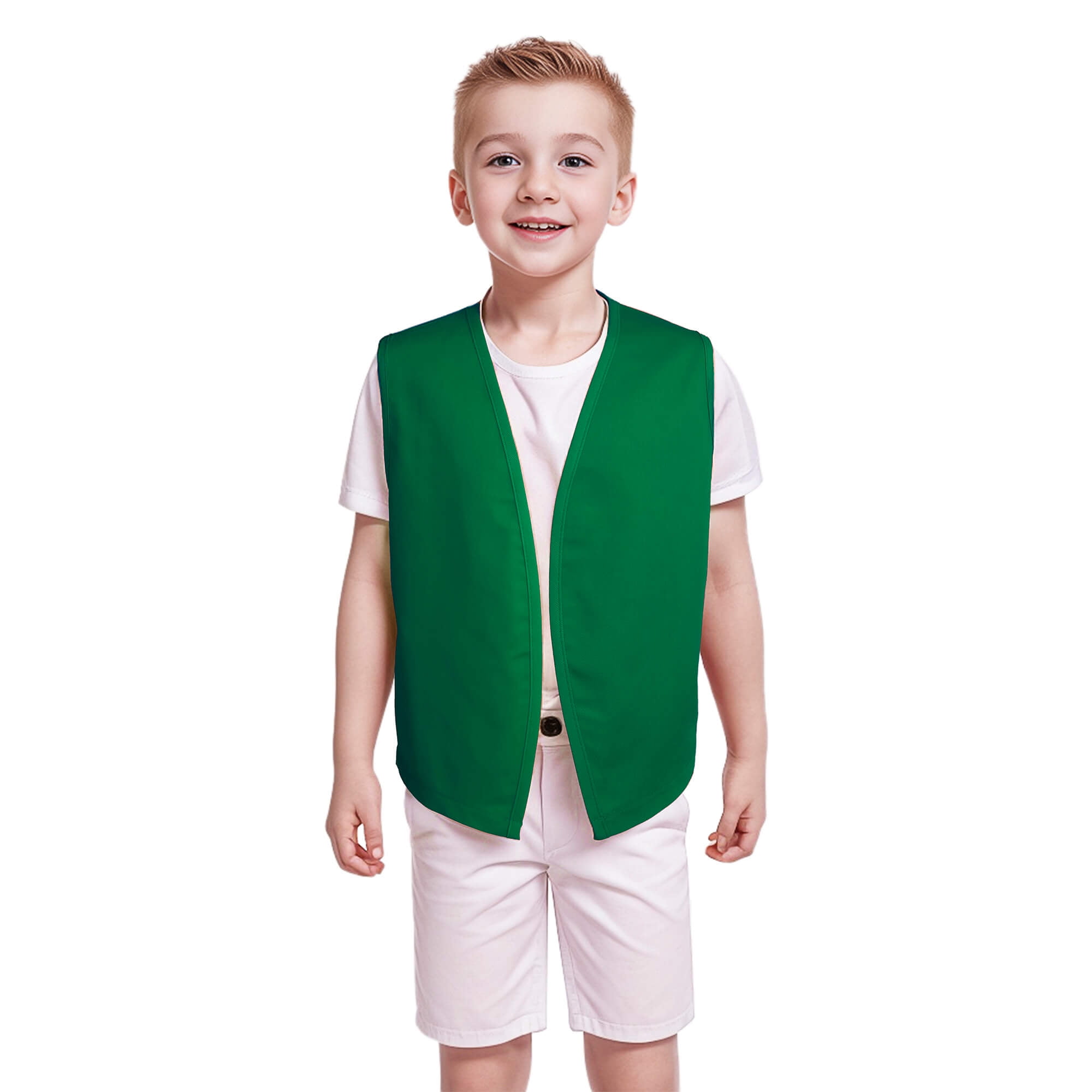 TOPTIE No-Button Child Vest Kid Volunteer Victorian Waistcoat Peasant Party Costume Vests-Green ...