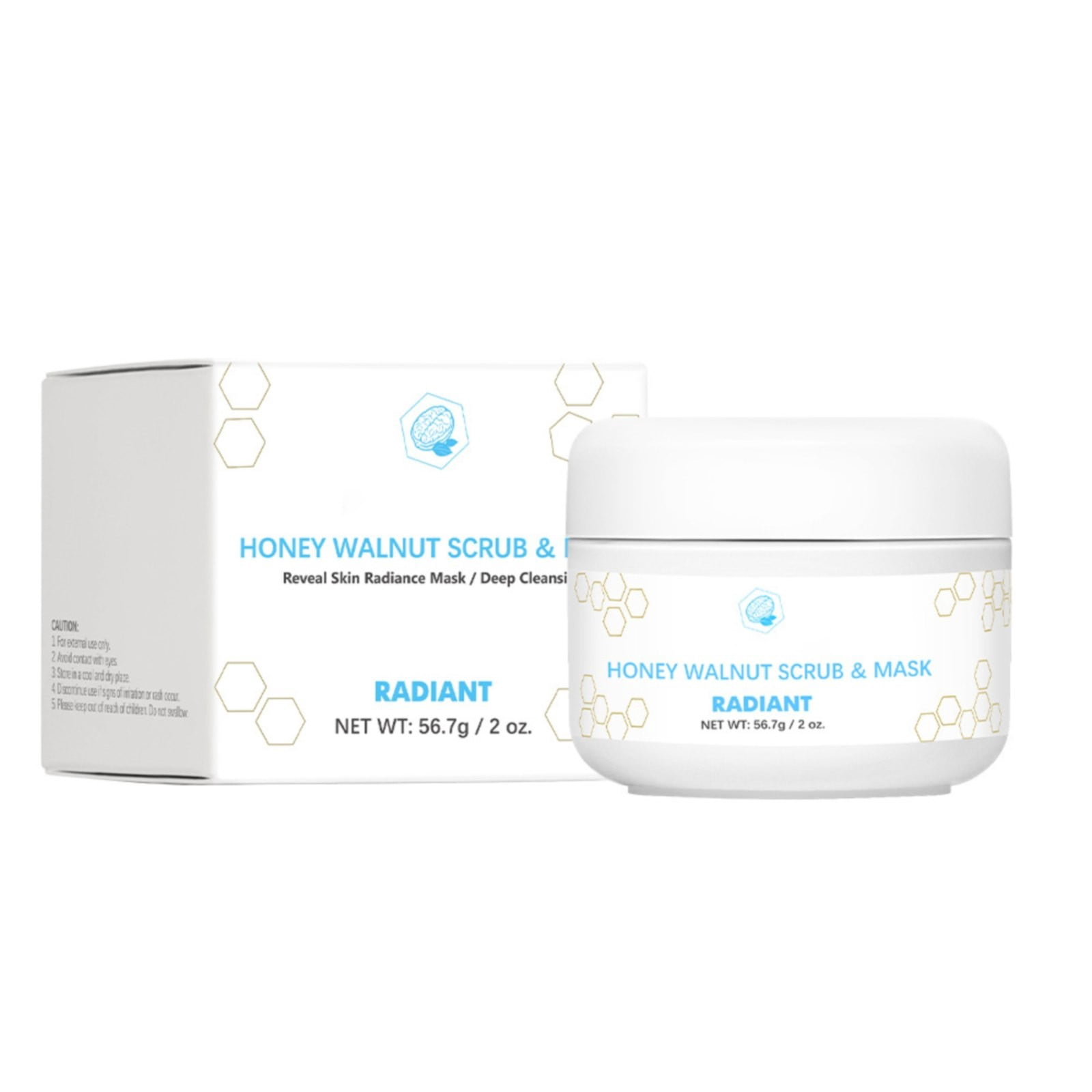 TOPUNDER Natural Walnut Facial Scrub Gentle Exfoliating Hydrating ...
