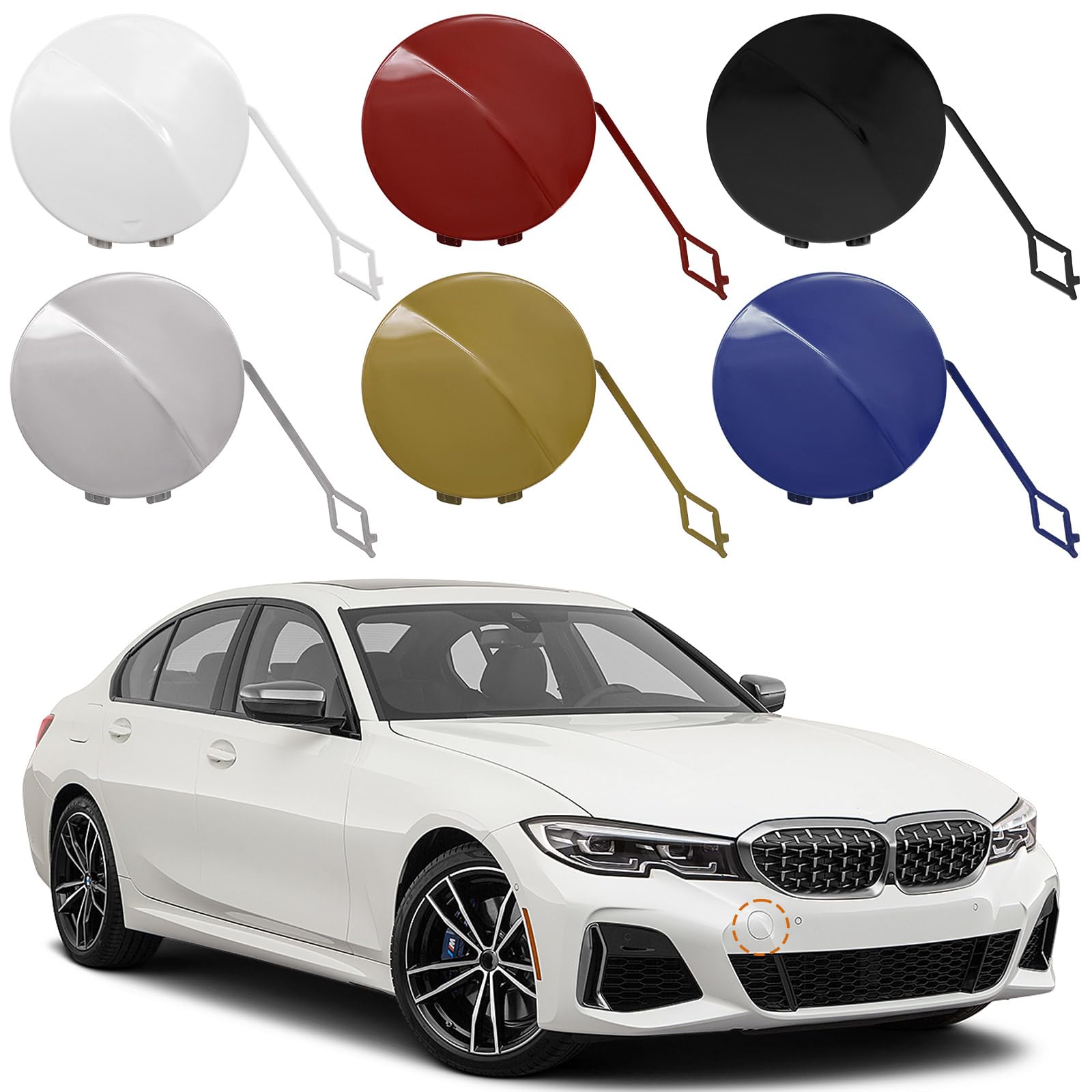 TOPUS Car Front Bumper Tow Hook Cover Compatible with BMW 3 G20 G21 M ...