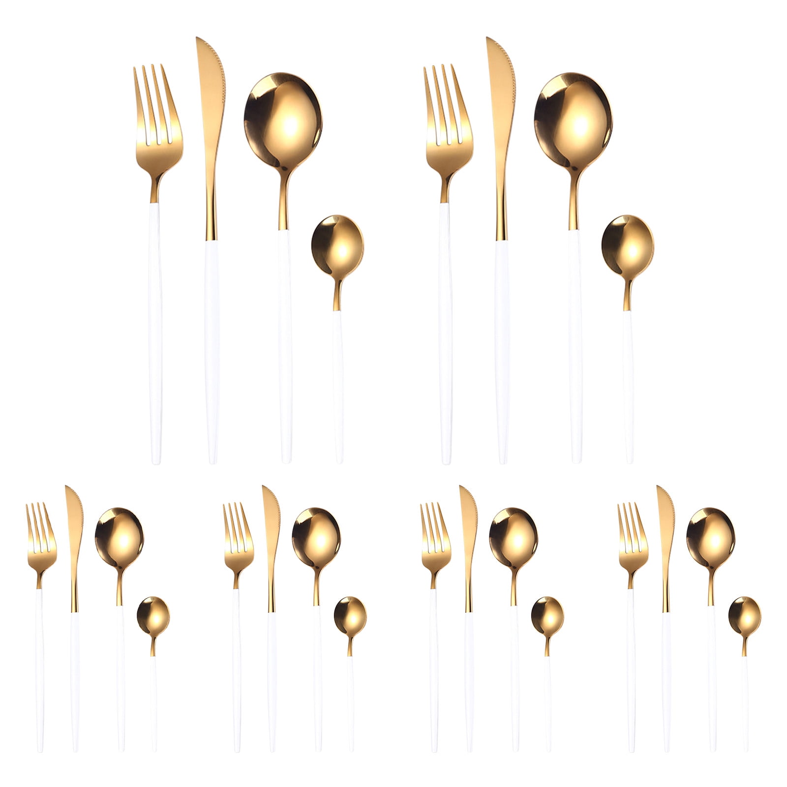 TOPUUTP Stainless Steel Cutlery Set 24pc Elegant Polish Finish ...