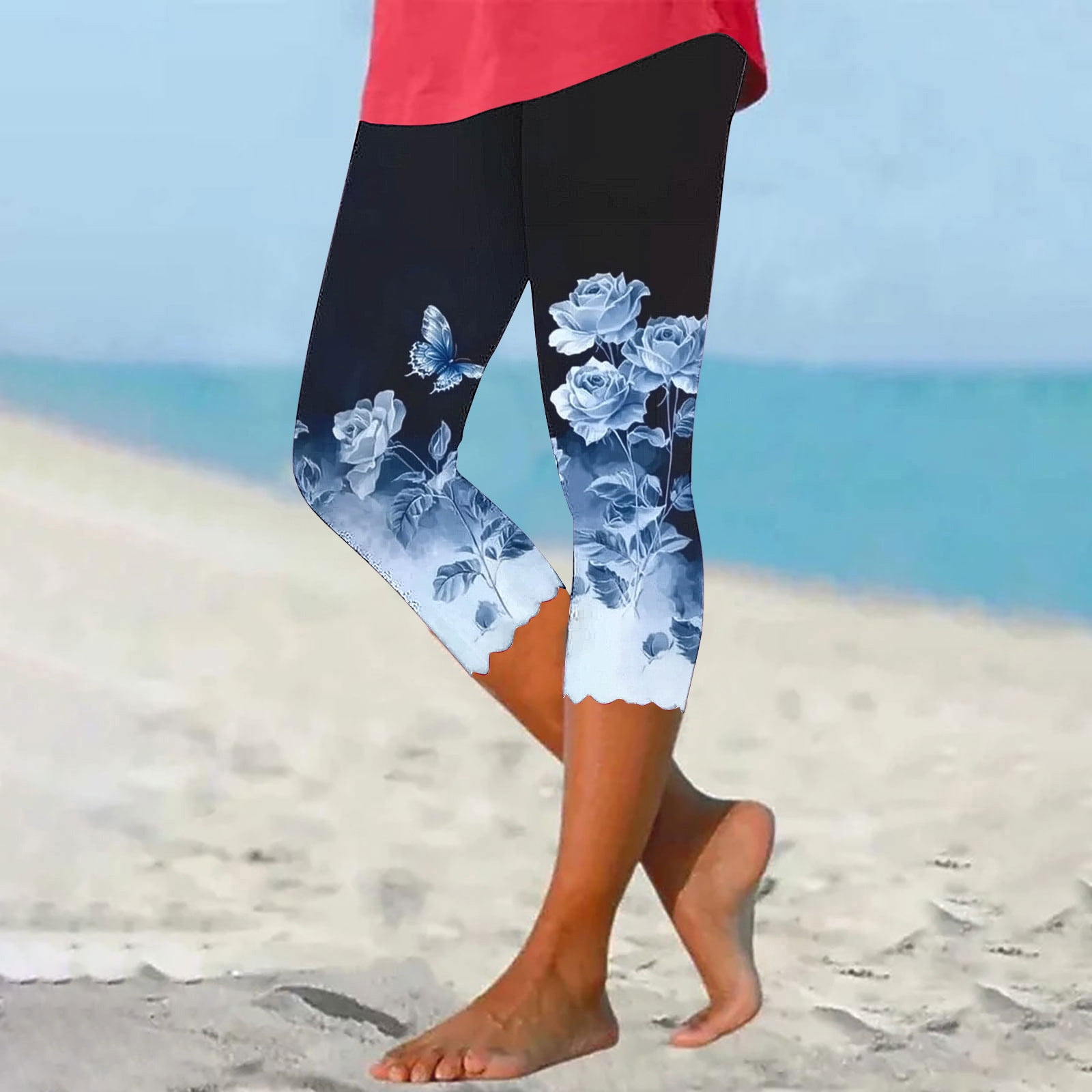 TOPUUTP Womens Capri Pants, Black - Womens Capris for Summer Dressy ...