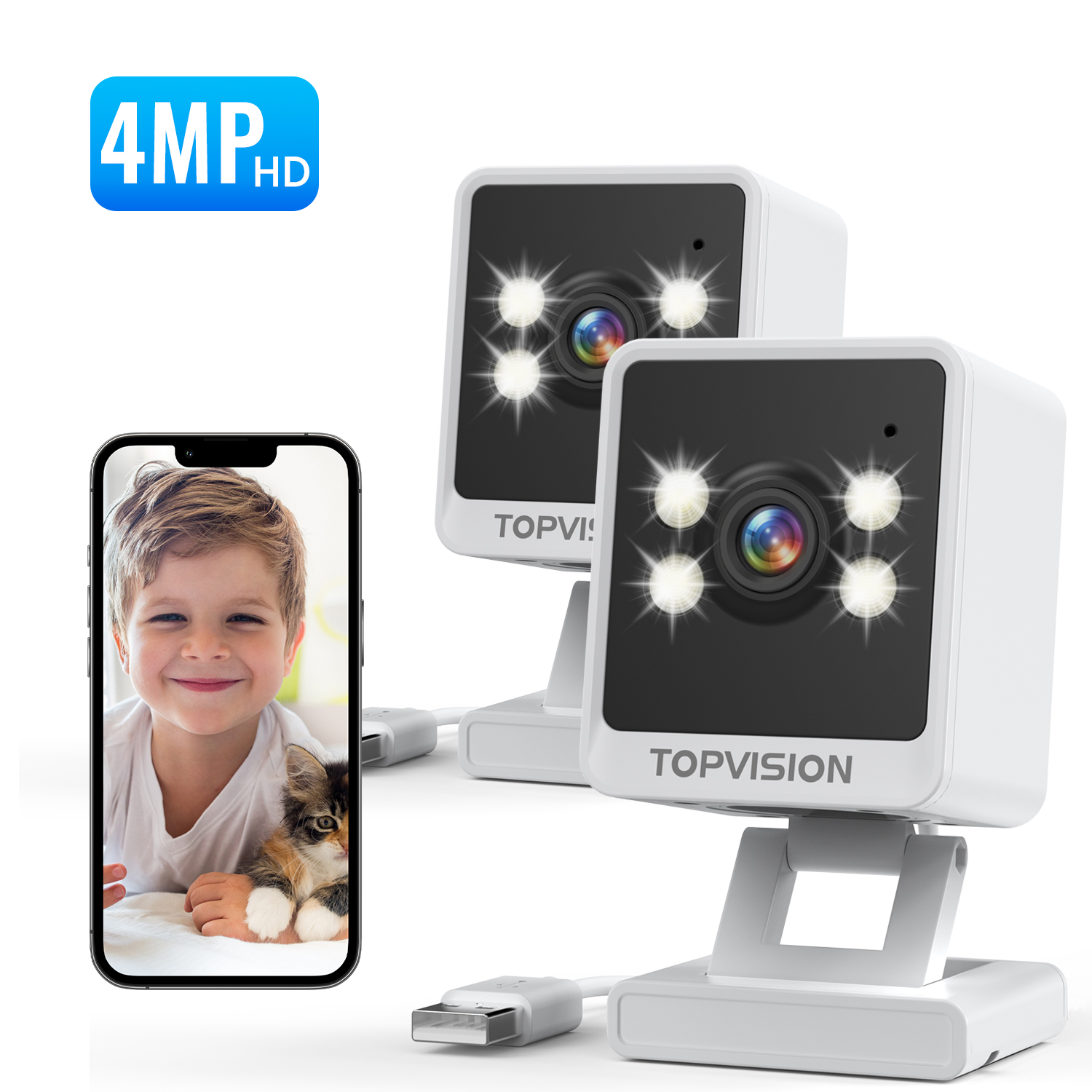 Roku Smart Home Indoor Camera SE (2-Pack) Wi-Fi-Connected - Wired ...