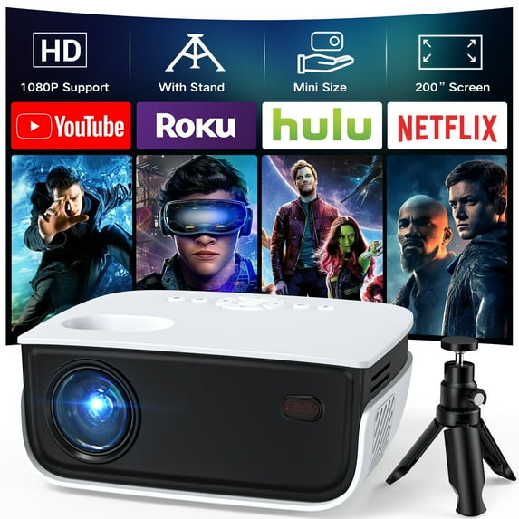 TOPVISION 1080P Mini Projector,Keystone Correction,up to Support 240 ...