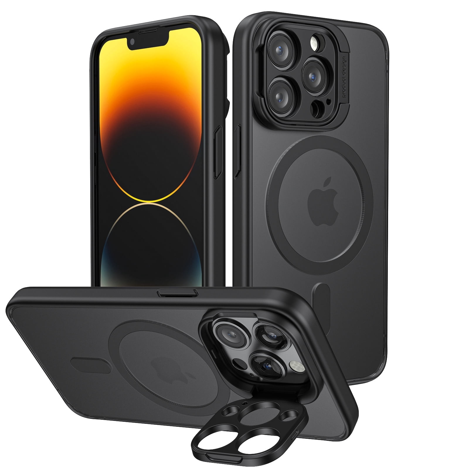 TOPVISION Magnetic Phone Case for iPhone 13 Pro, Translucent Matte ...