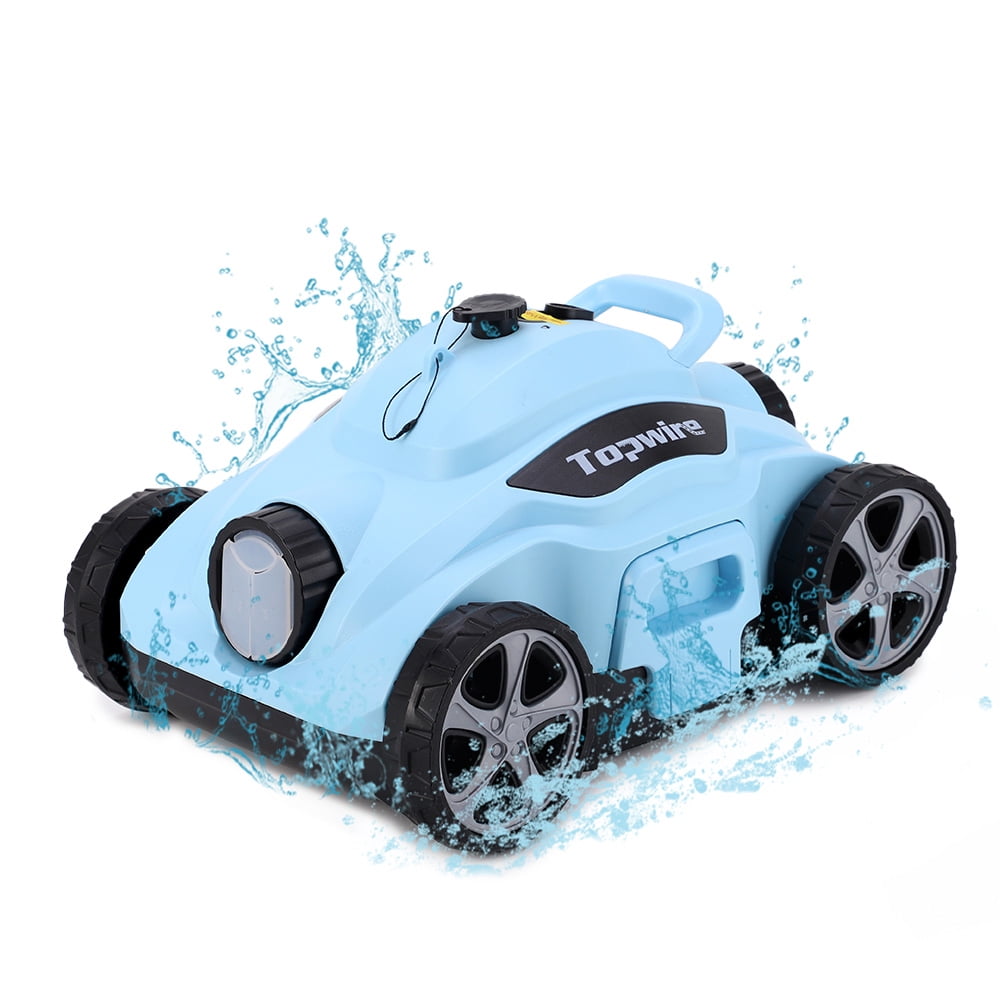 TOPWIRE Robotic Pool Cleaner, Cordless Robotic Pool Vacuum, Lasts up to ...