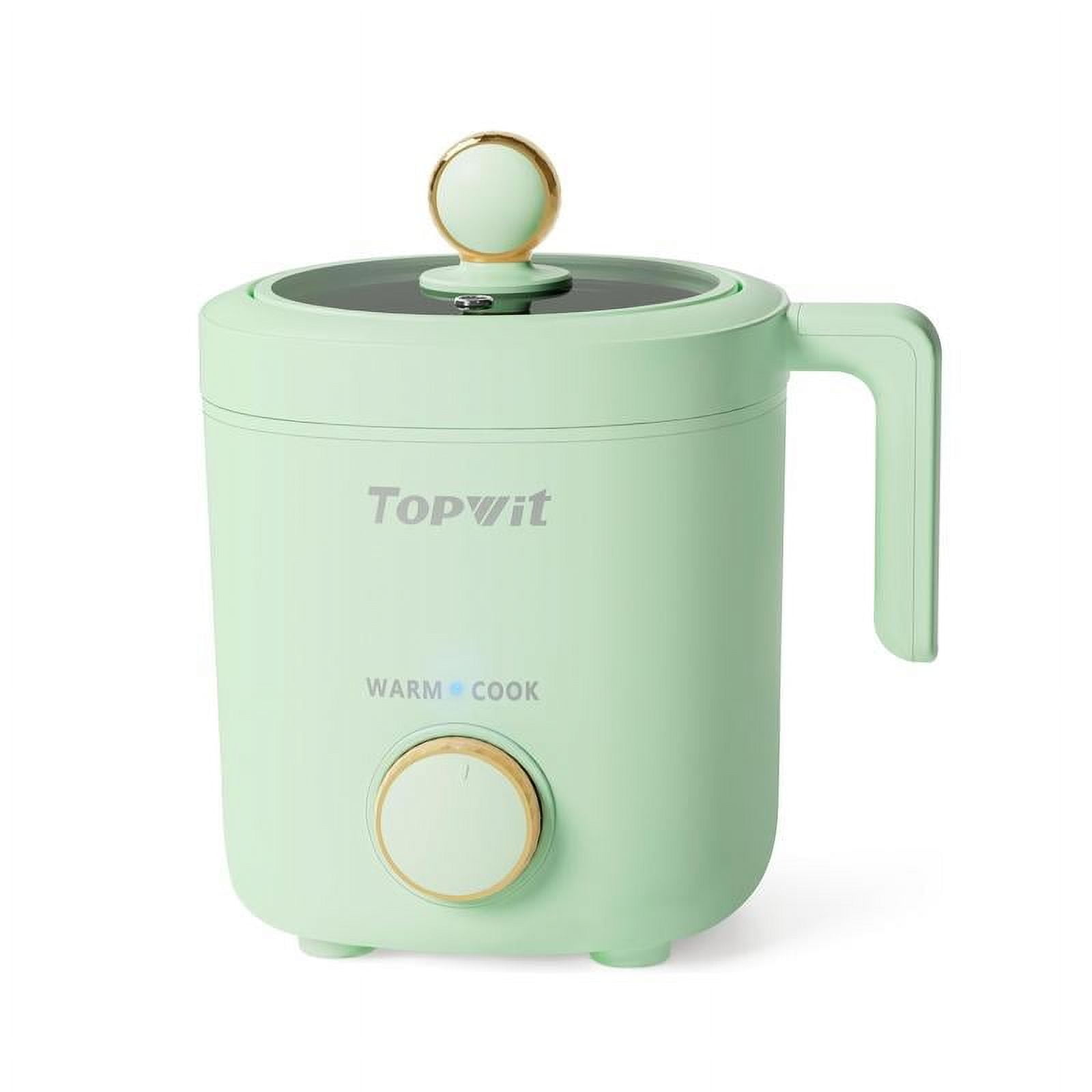 TOPWIT Rice Cooker Small by Dezin, 2-Cups Uncooked, 1.2L Mini Rice ...