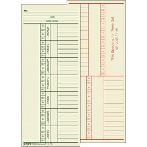 Attendance Time Cards in Time Clocks & Cards - Walmart.com