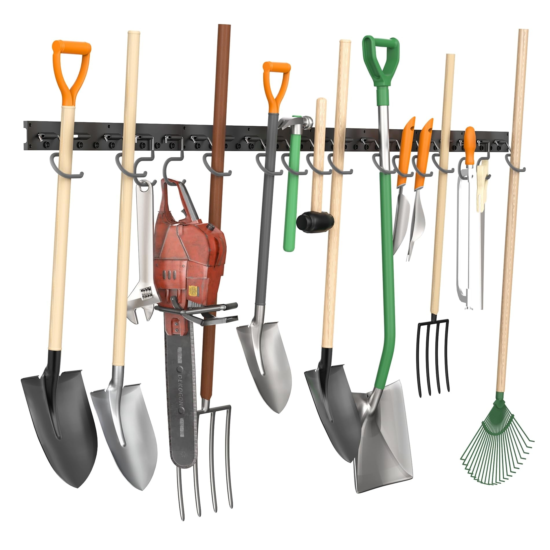 TORACK Plastic Wall Mounted Mop and Broom Holder, Garden Tools ...