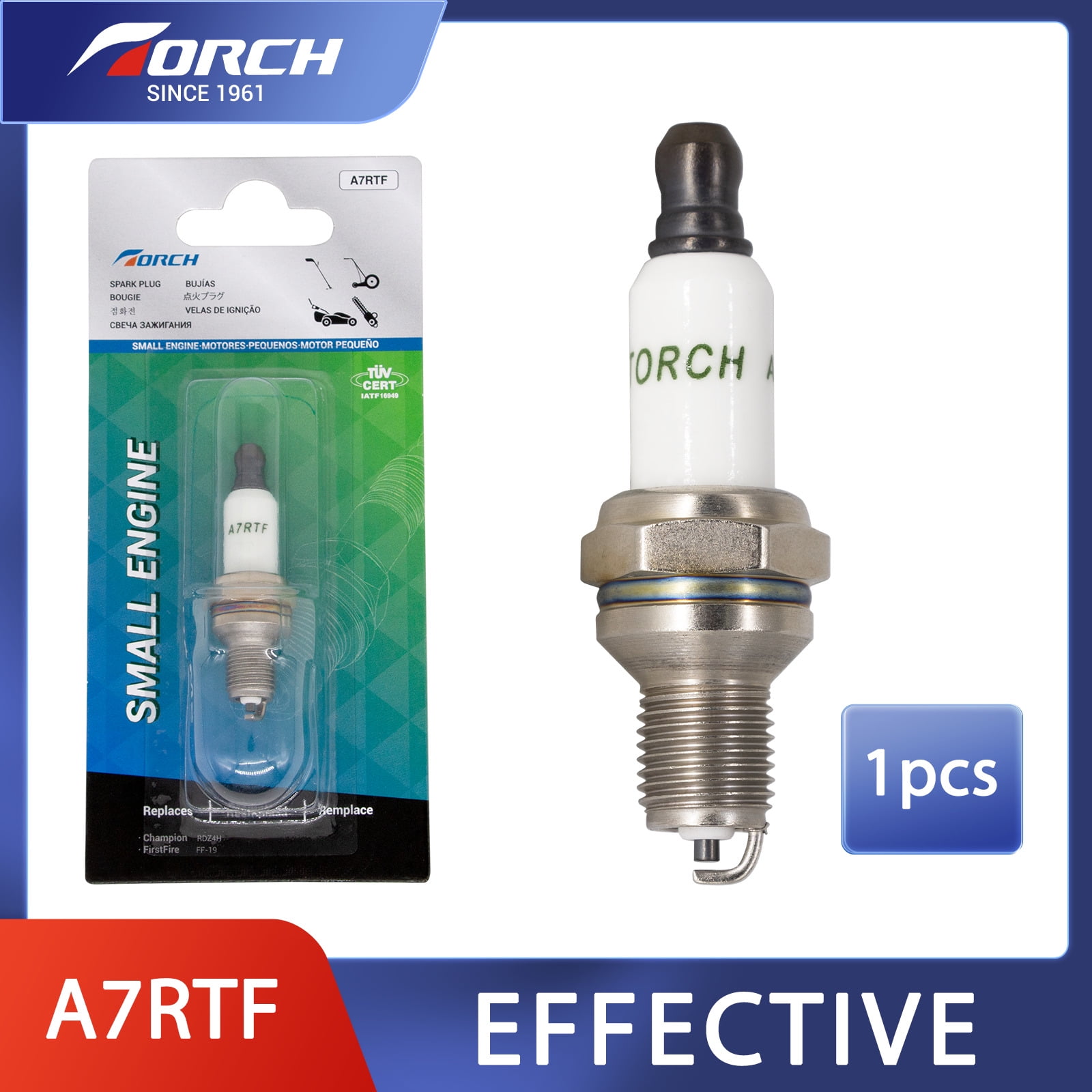 TORCH A7RTF Resistor Spark Plug for Champion 794-00082 753-05255 OEM ...