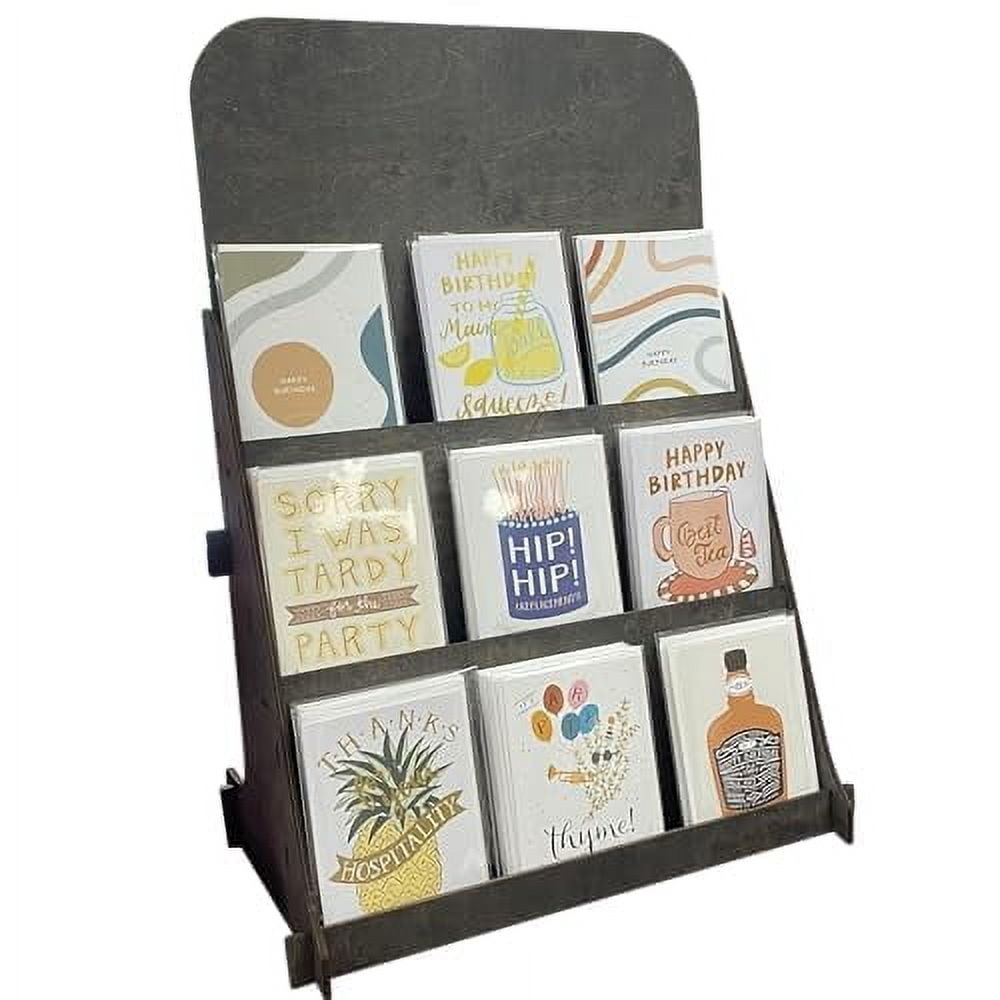 TORCHED DISPLAYS Greeting Card Organizer Display Stand - 3-Tiered ...