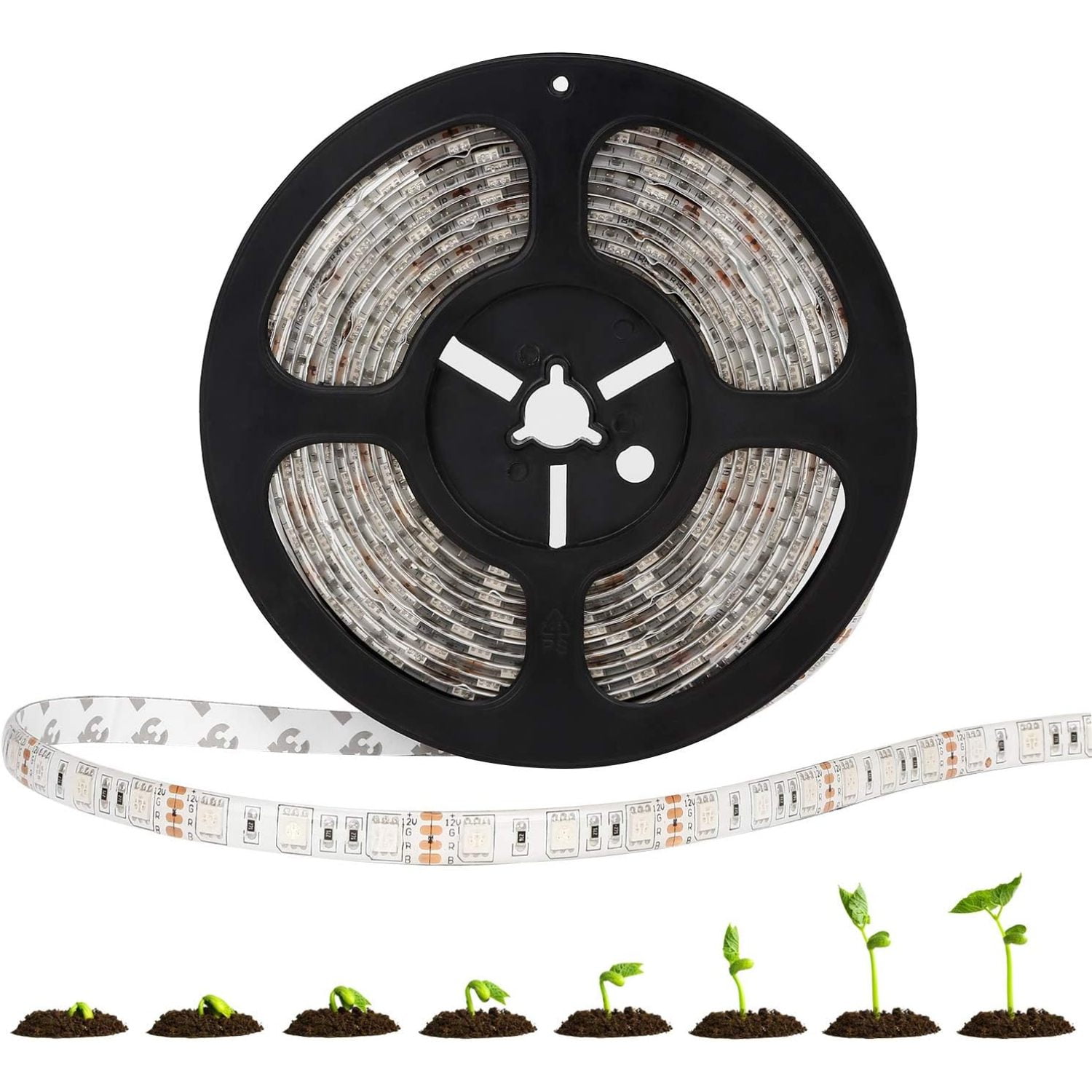 TORCHSTAR 16.4ft LED Plant Grow Strip Light, SMD5050 IP65 Waterproof ...