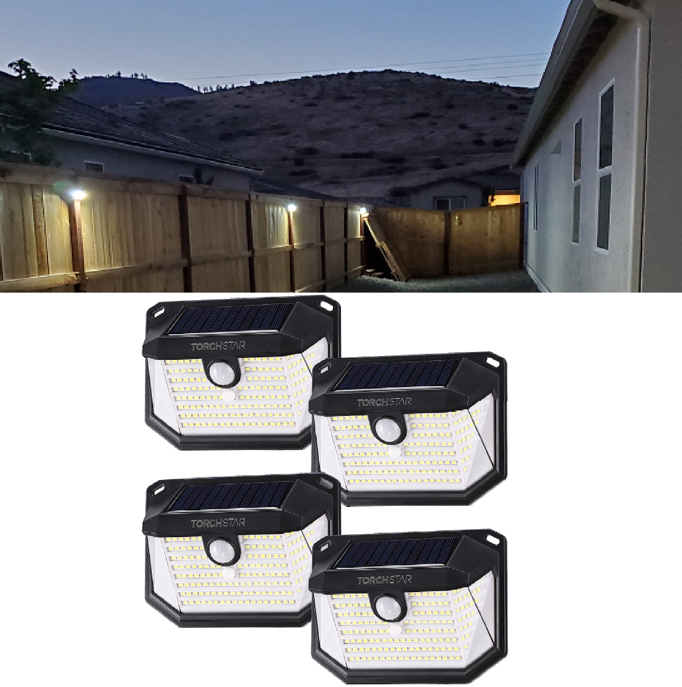 TORCHSTAR 178 Leds Outdoor Wireless LED Solar Motion Light for Driveway ...