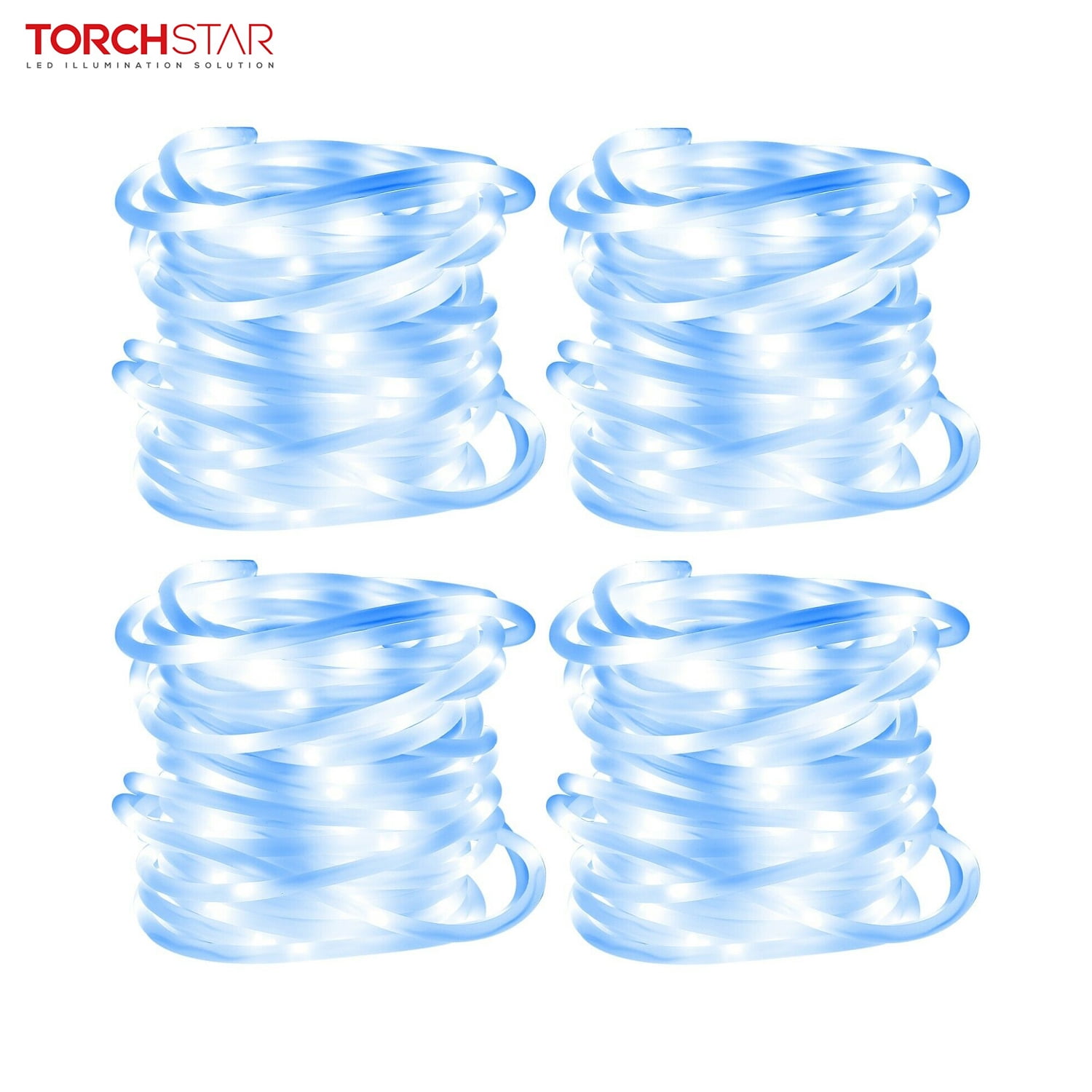 TORCHSTAR 33ft 100LEDs LED Rope Lights, Battery Powered, Remote Control ...